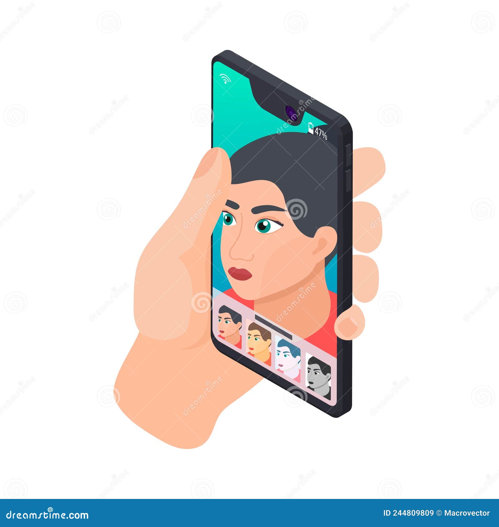 Mobile Photo Icon stock vector. Illustration of gadget - 244809809