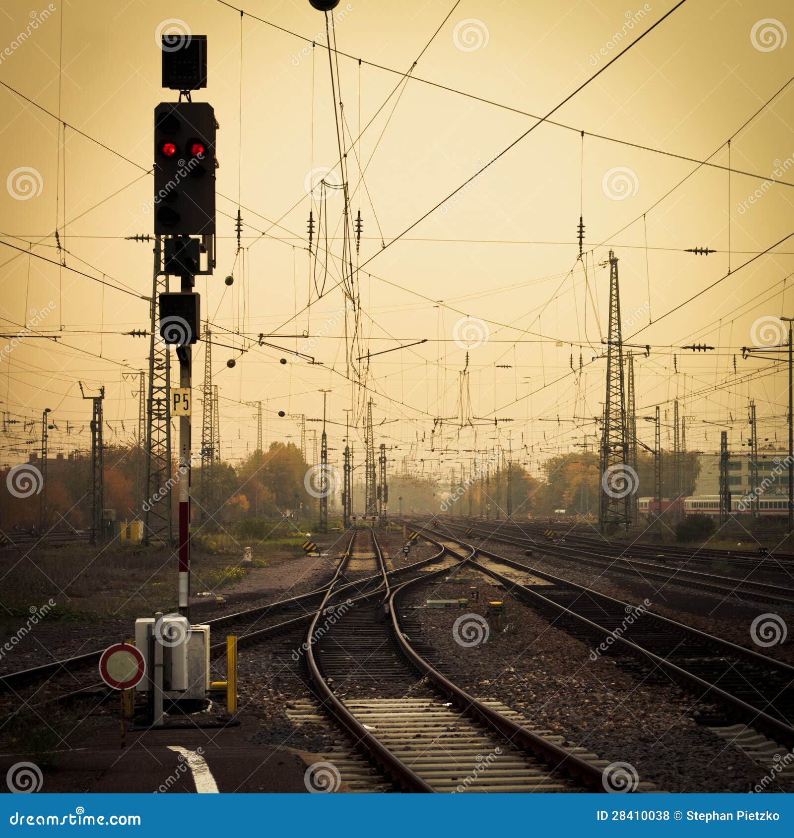 Mobile Photography Tone Confusing Rail Tracks Dusk Stock Photo - Image ...