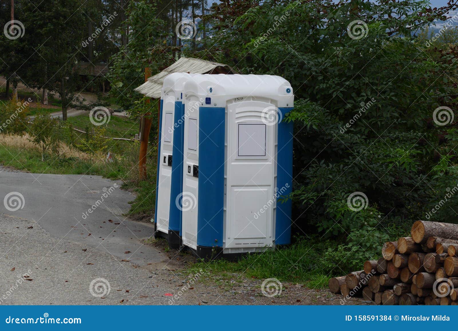 Mobile Plastic Wc for Forest Workers Stock Photo - Image of portable ...