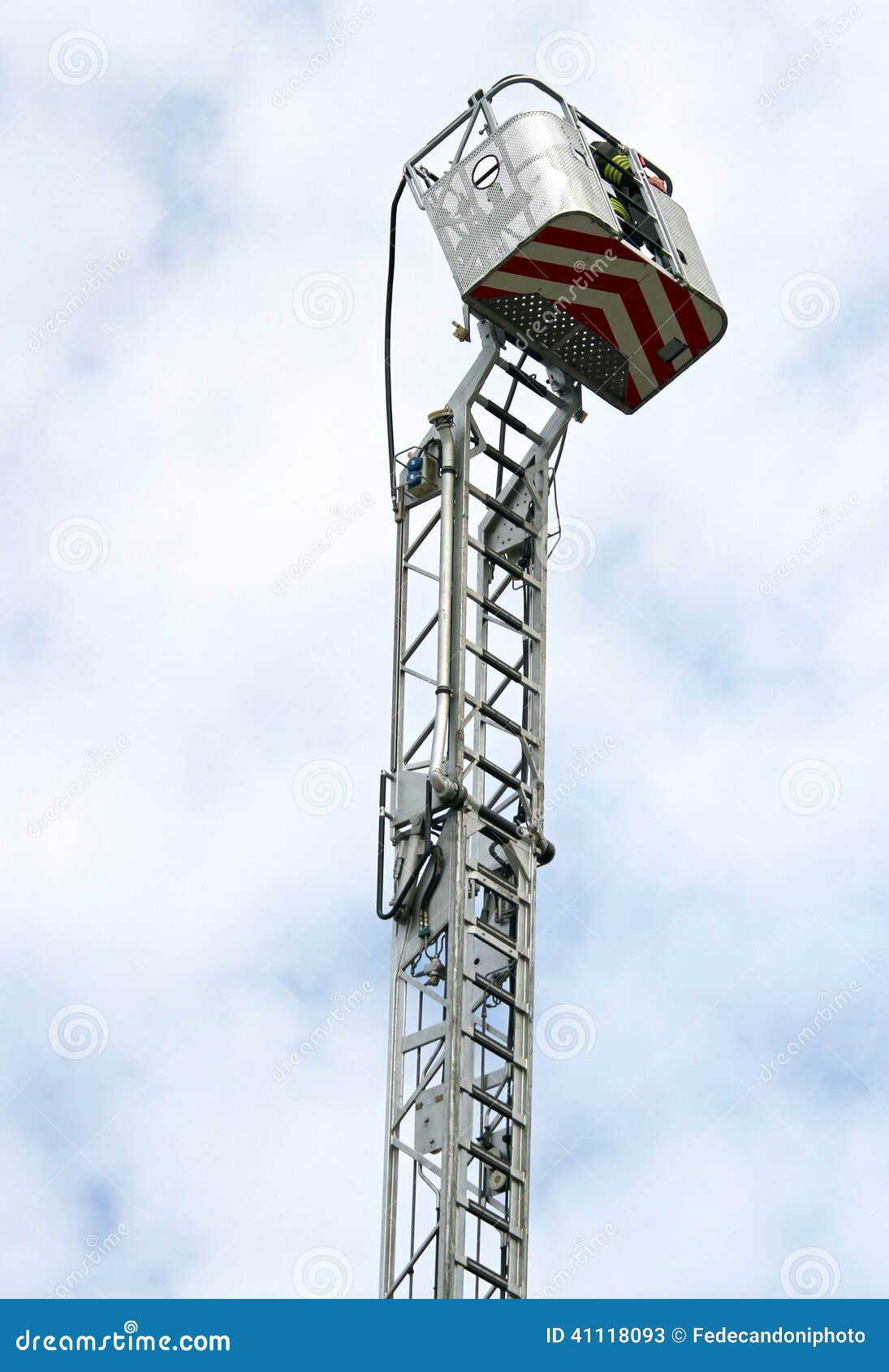 Mobile Platform Completely Extended Upward Stock Image - Image of help ...