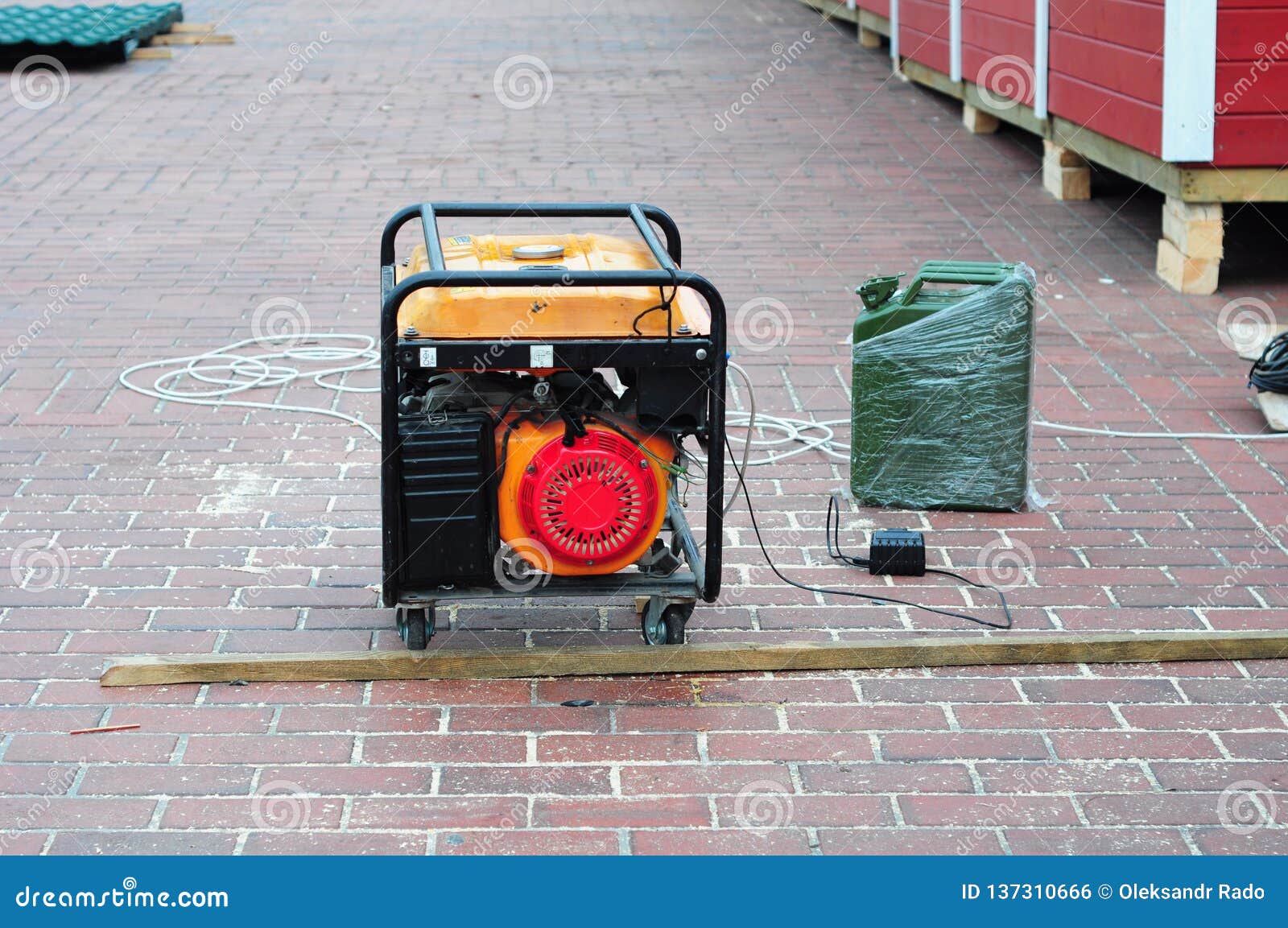 Mobile Power Diesel Generator on the Construction Site Stock Photo ...