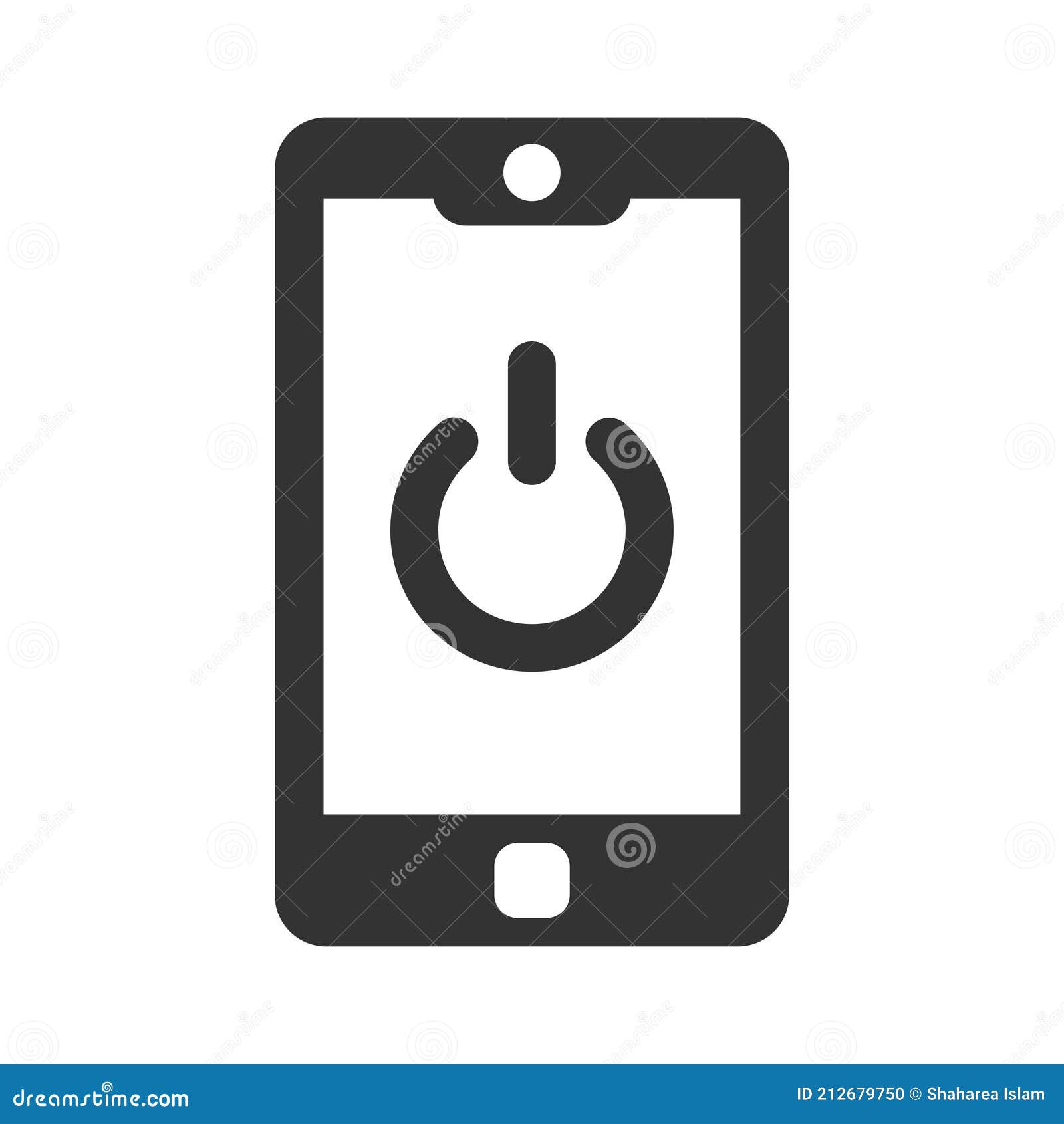 Mobile power switch icon stock vector. Illustration of mobile - 212679750