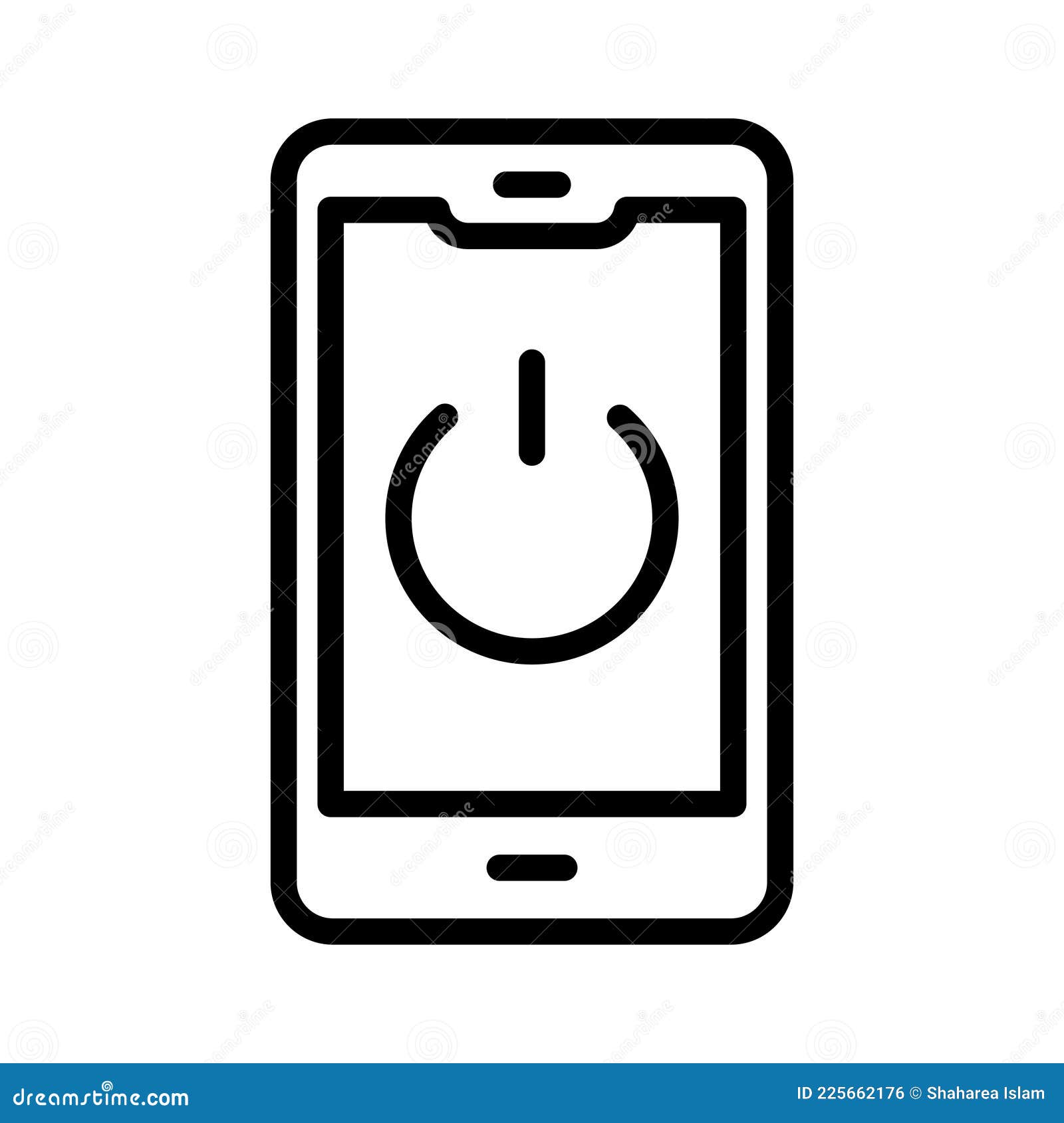 Mobile power switch icon stock vector. Illustration of switch - 225662176