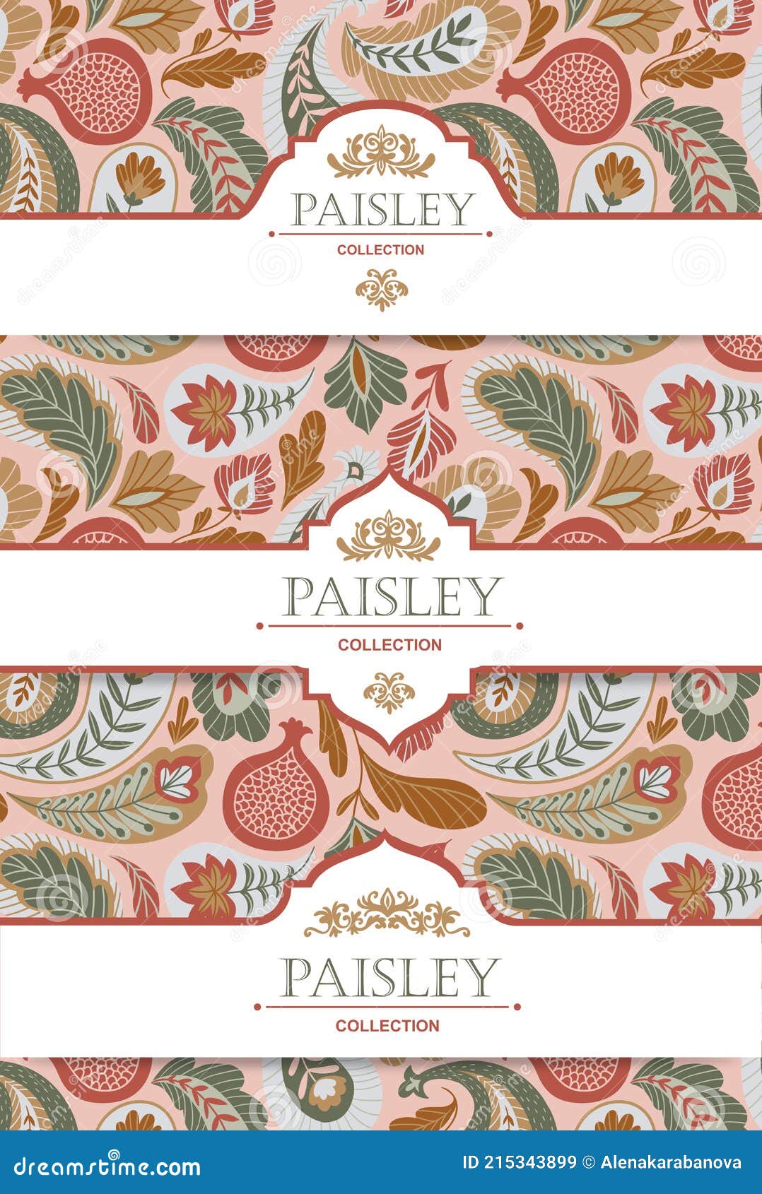 Product Packaging Design Template. Vector Set of Borders with Place for ...