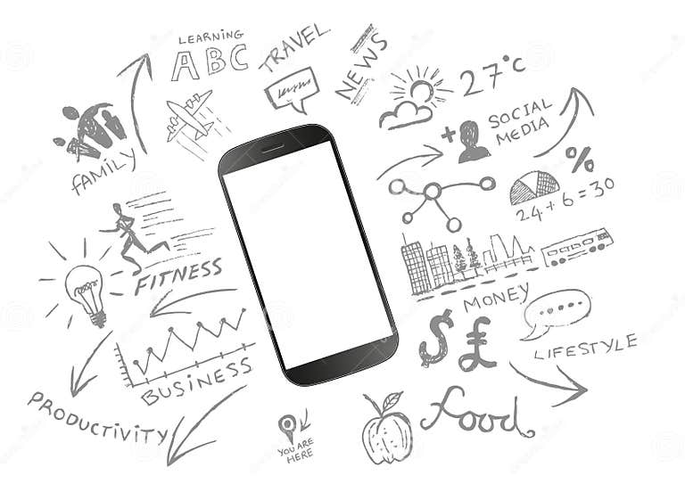 Mobile Productivity stock vector. Illustration of power - 34573503