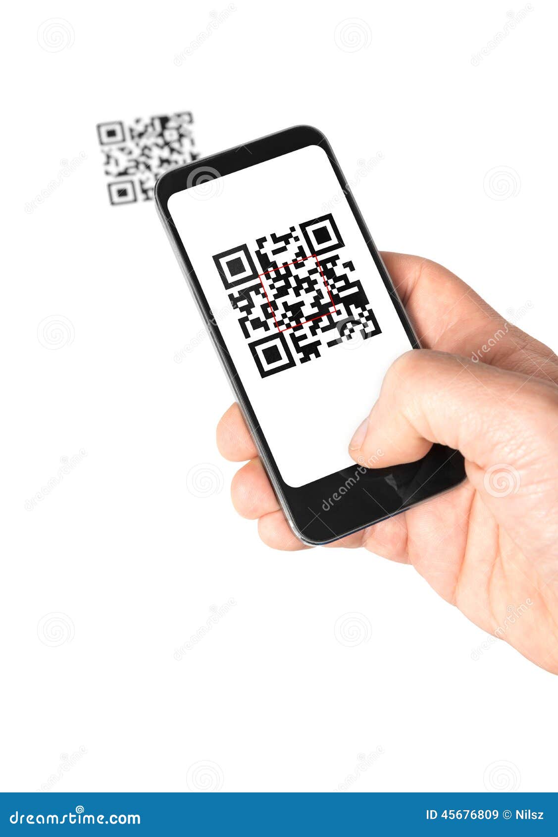 Mobile QR Code stock image. Image of white, sale, business - 45676809