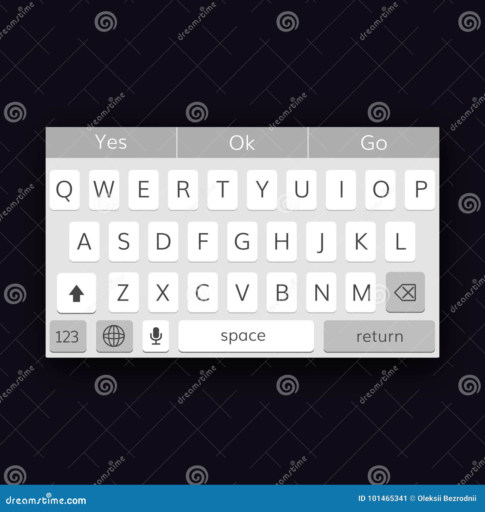 QWERTY Keyboard Layout - Buttons And Keys With Characters Of Latin ...