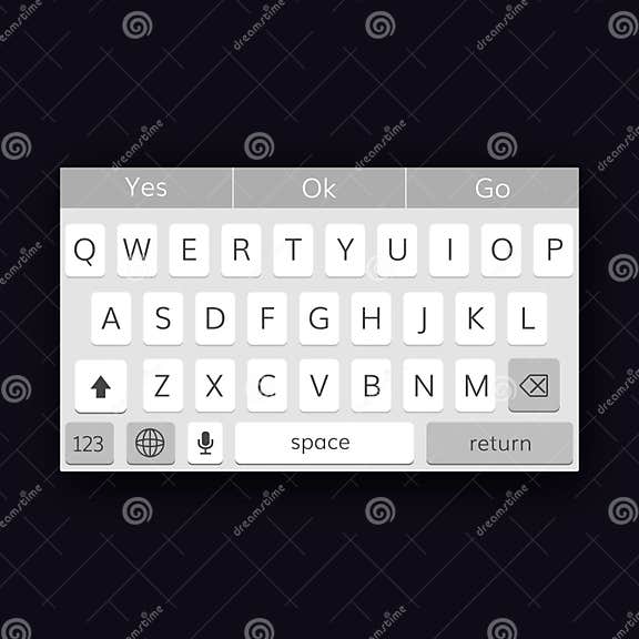 Mobile qwerty keyboard stock vector. Illustration of emoji - 101465341