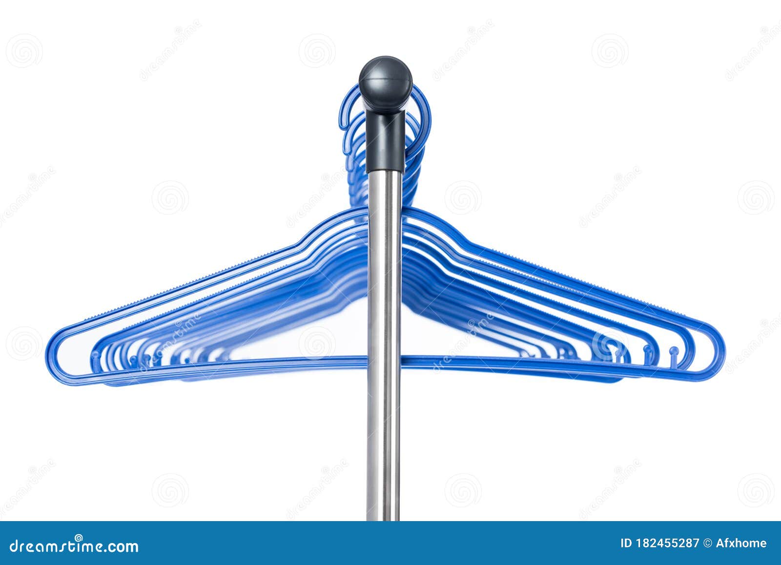 Mobile Rack with Empty Coat Hanger, Isolated on White Background. Stock ...