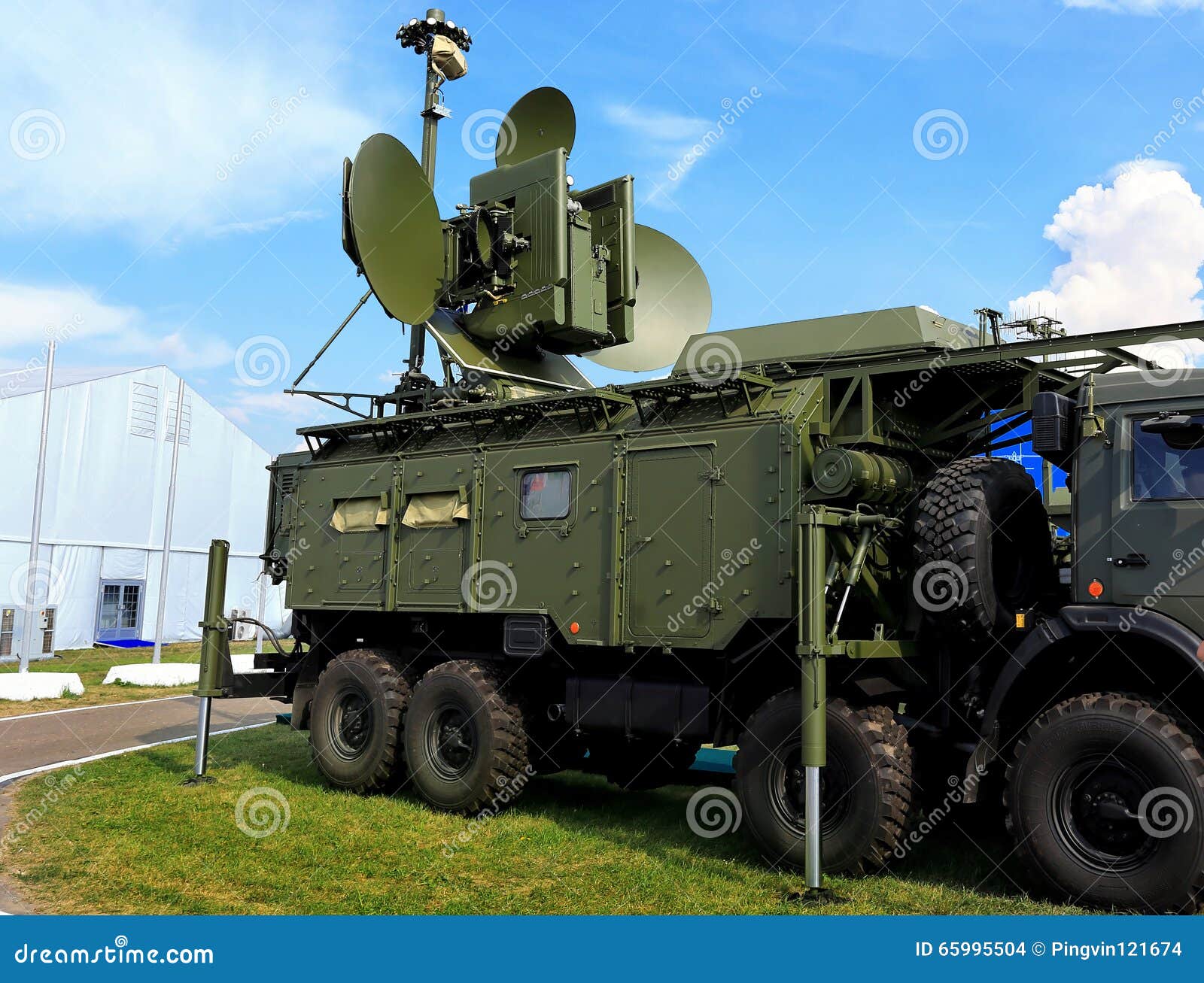 Mobile Radar Complex with Antenna Stock Photo - Image of search ...