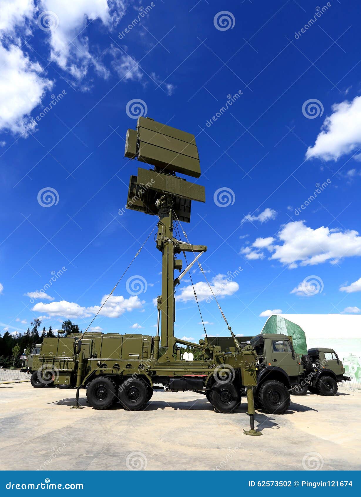 Mobile Radar Station or Airspace Control Stock Photo - Image of ...