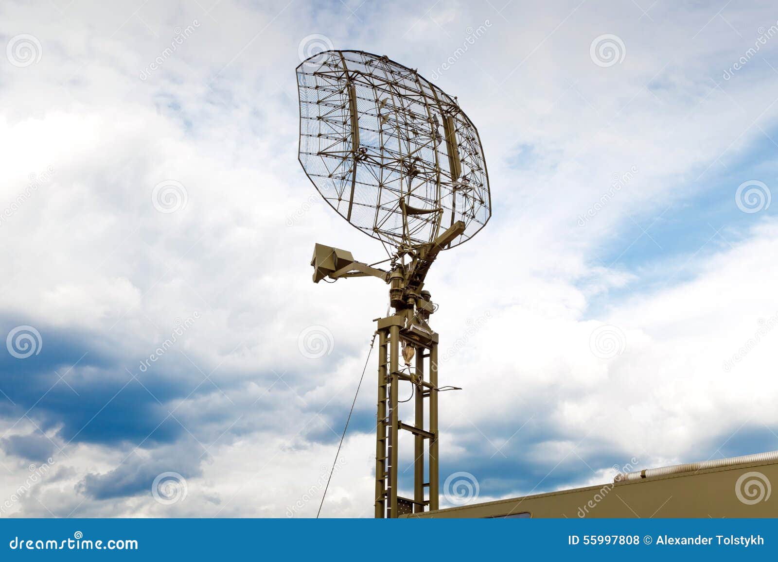 Mobile radar station stock photo. Image of metal, aerial - 55997808