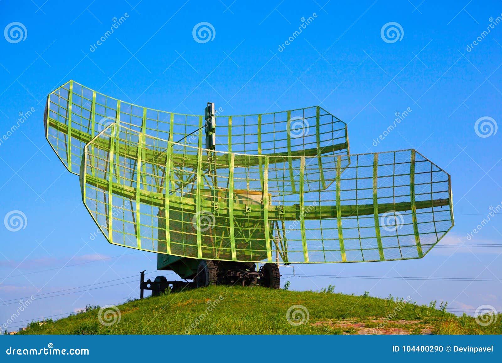 Mobile Radar on Wheels. Military Mobile Radar Installation Stock Photo ...