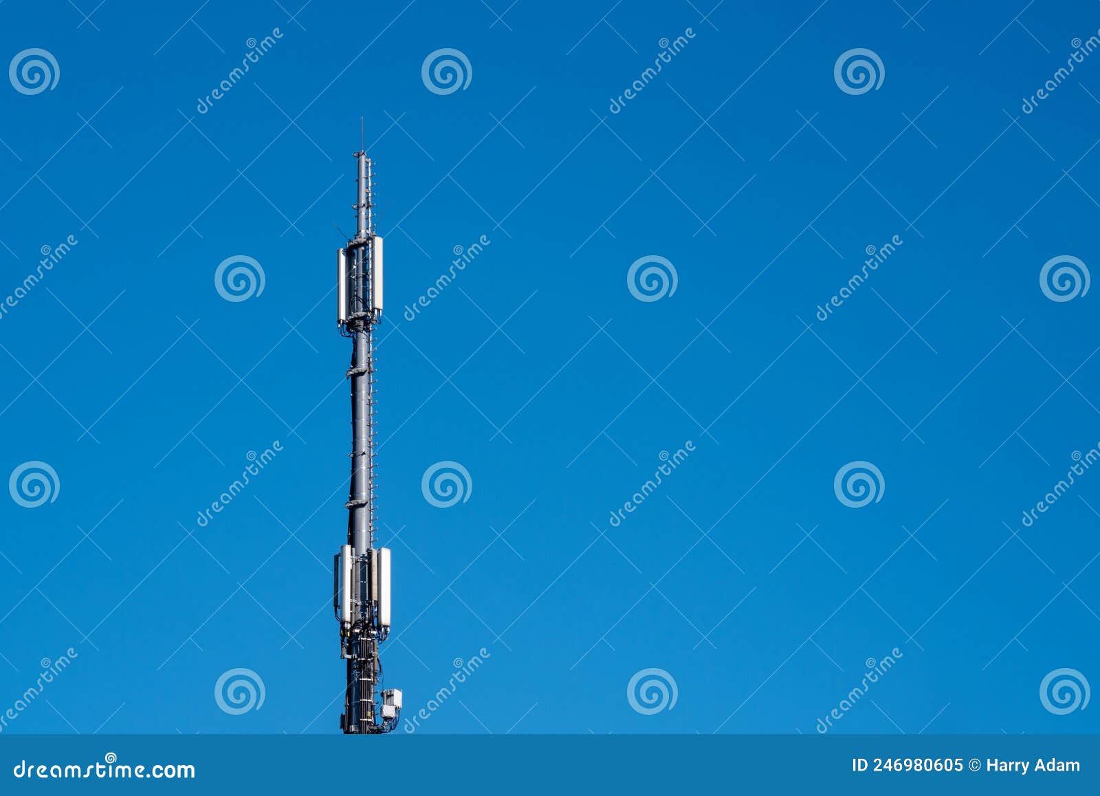 Mobile Radio Mast in Front of Blue Sky Stock Image - Image of ...