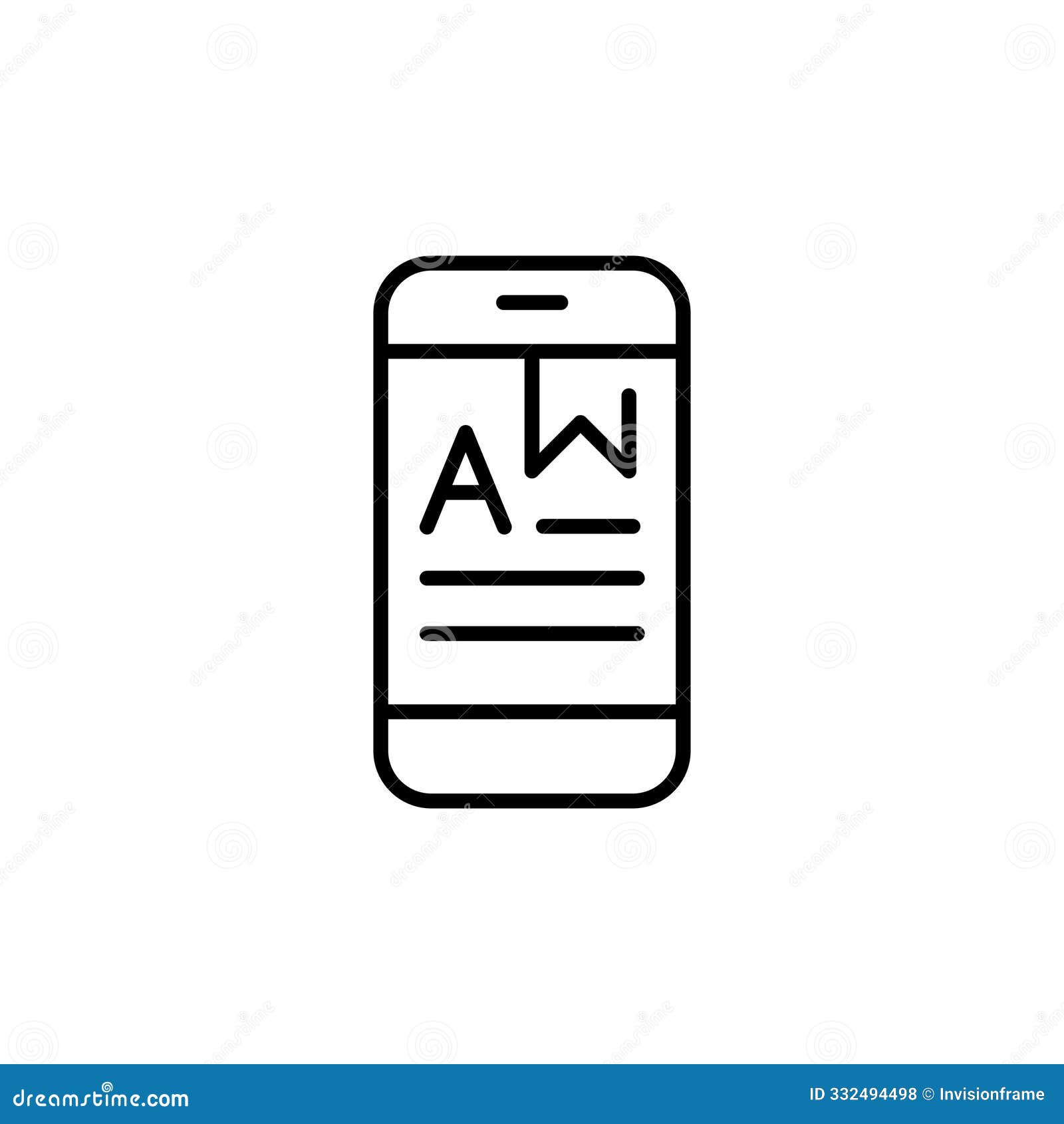 Mobile Reading Aloud Simple Icons Cartoon Vector | CartoonDealer.com ...