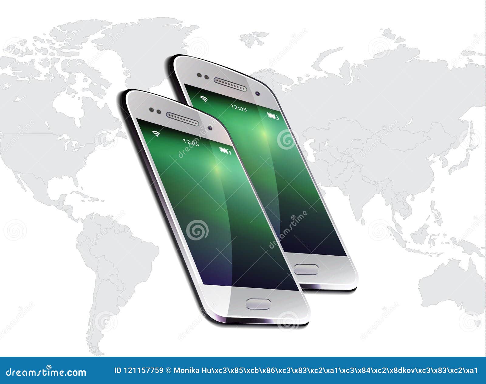 Mobile Realistic Map Background Vertical Stock Vector - Illustration of ...