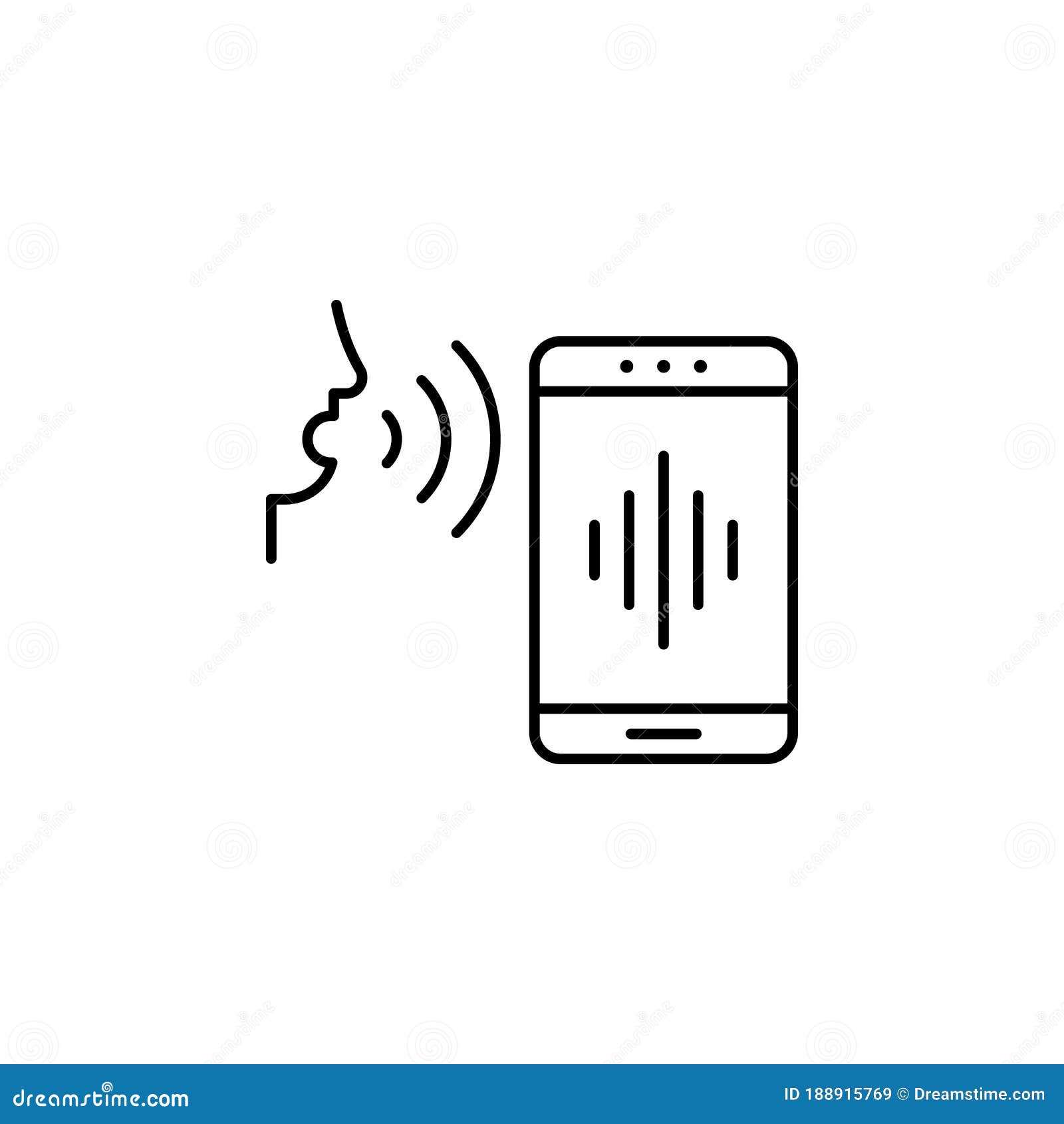 Mobile Recording, Sound Recorder, Sound Waves Icon. Element of ...