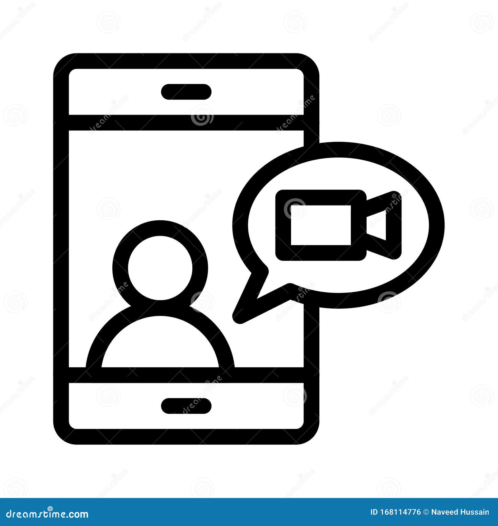 Mobile Recording Vector Thin Line Icon Stock Illustration ...