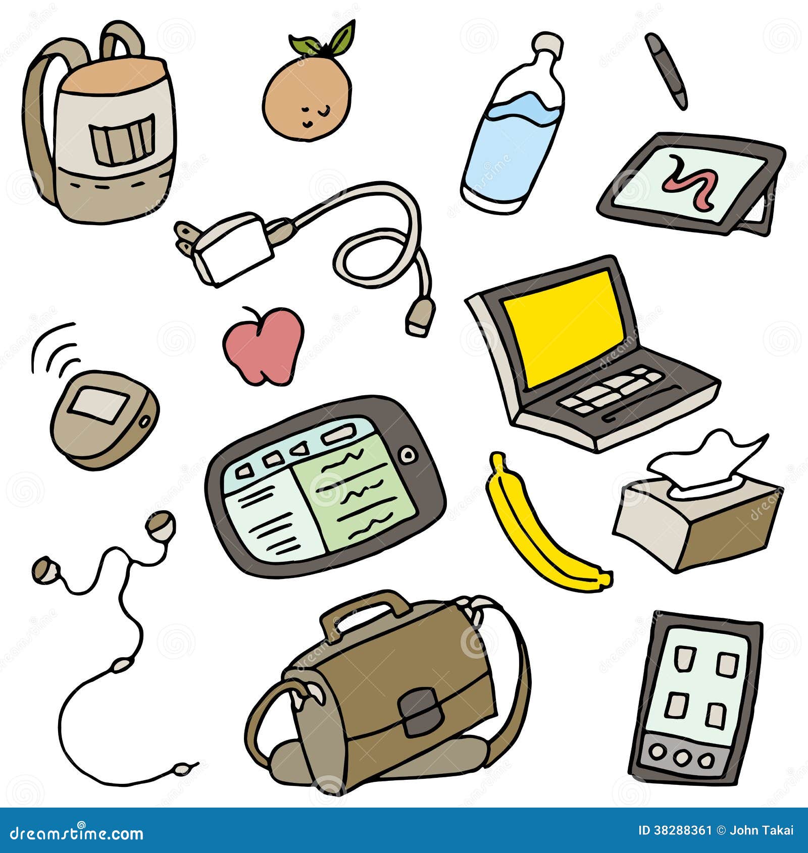 Mobile Related Items stock vector. Illustration of cord - 38288361