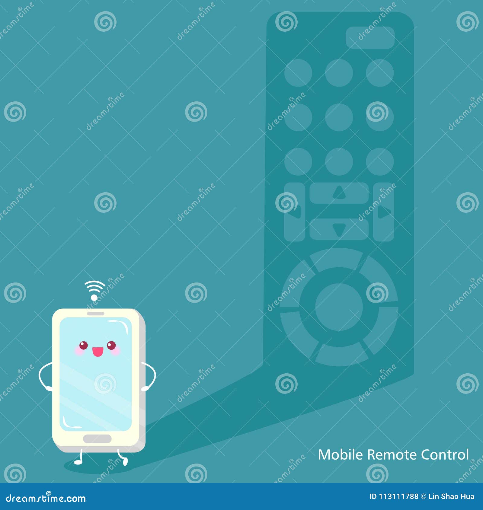 Mobile remote control stock vector. Illustration of keyboard - 113111788