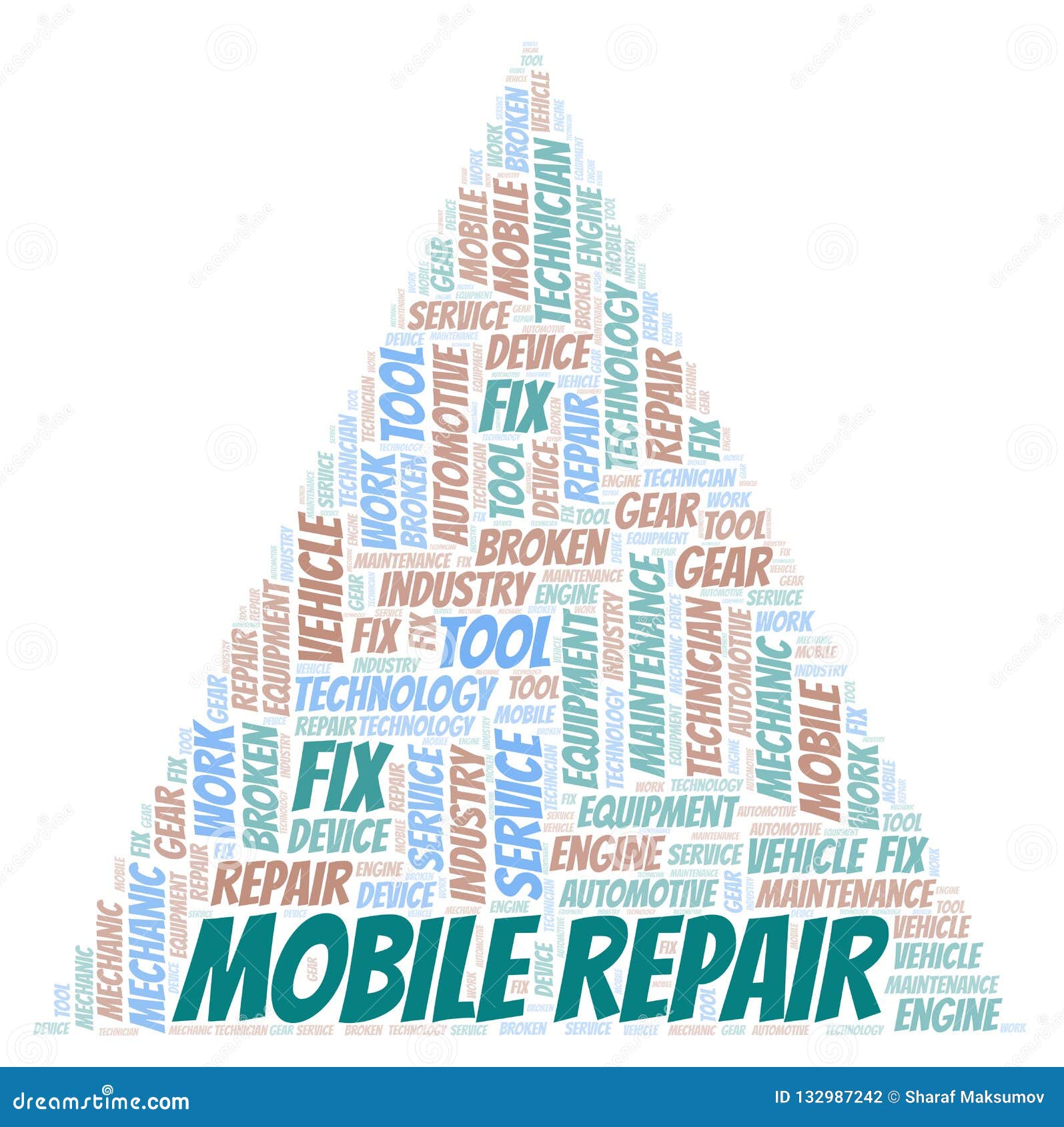Mobile Repair word cloud stock illustration. Illustration of tool ...