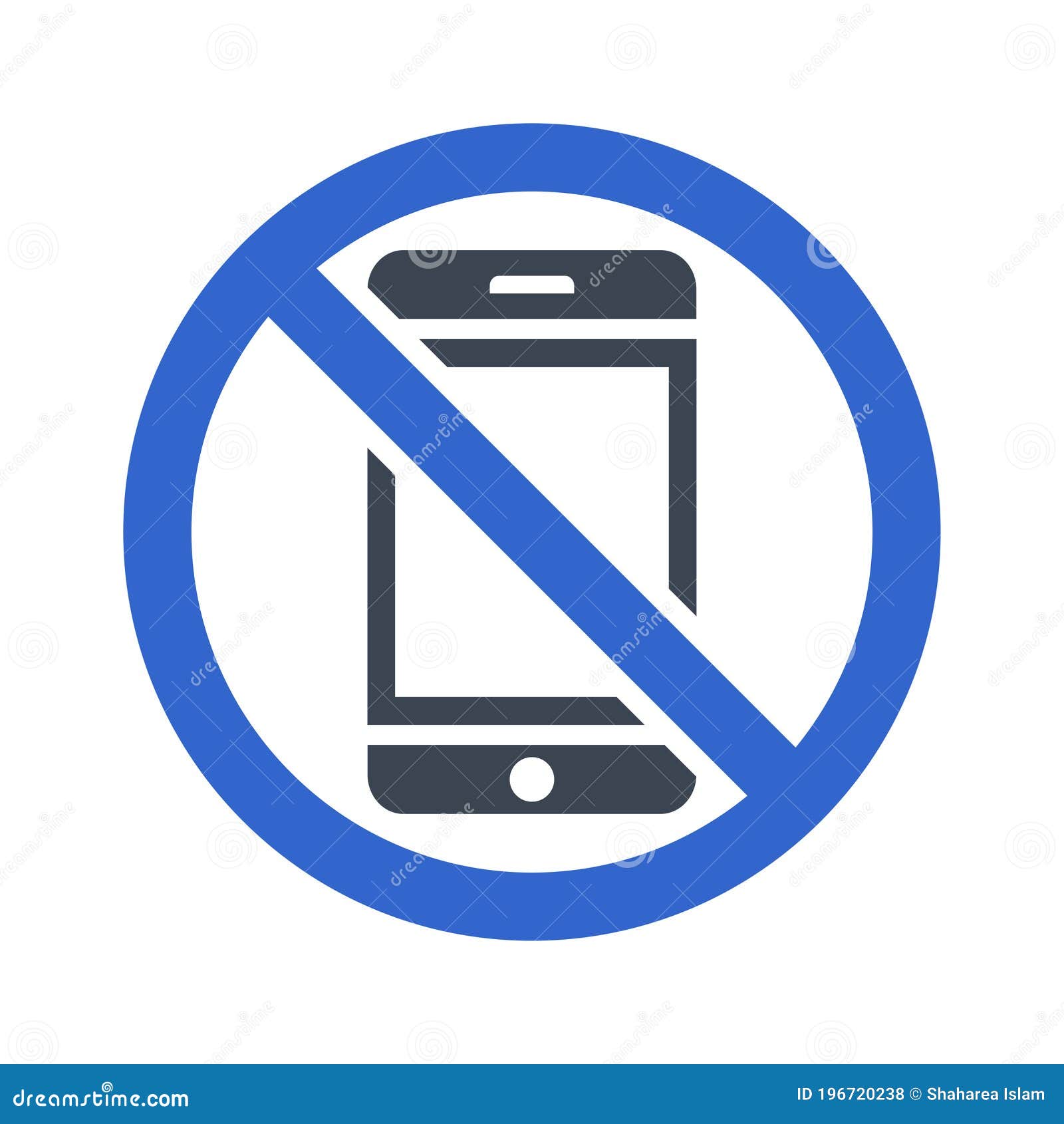 Mobile restriction icon stock vector. Illustration of vector - 196720238