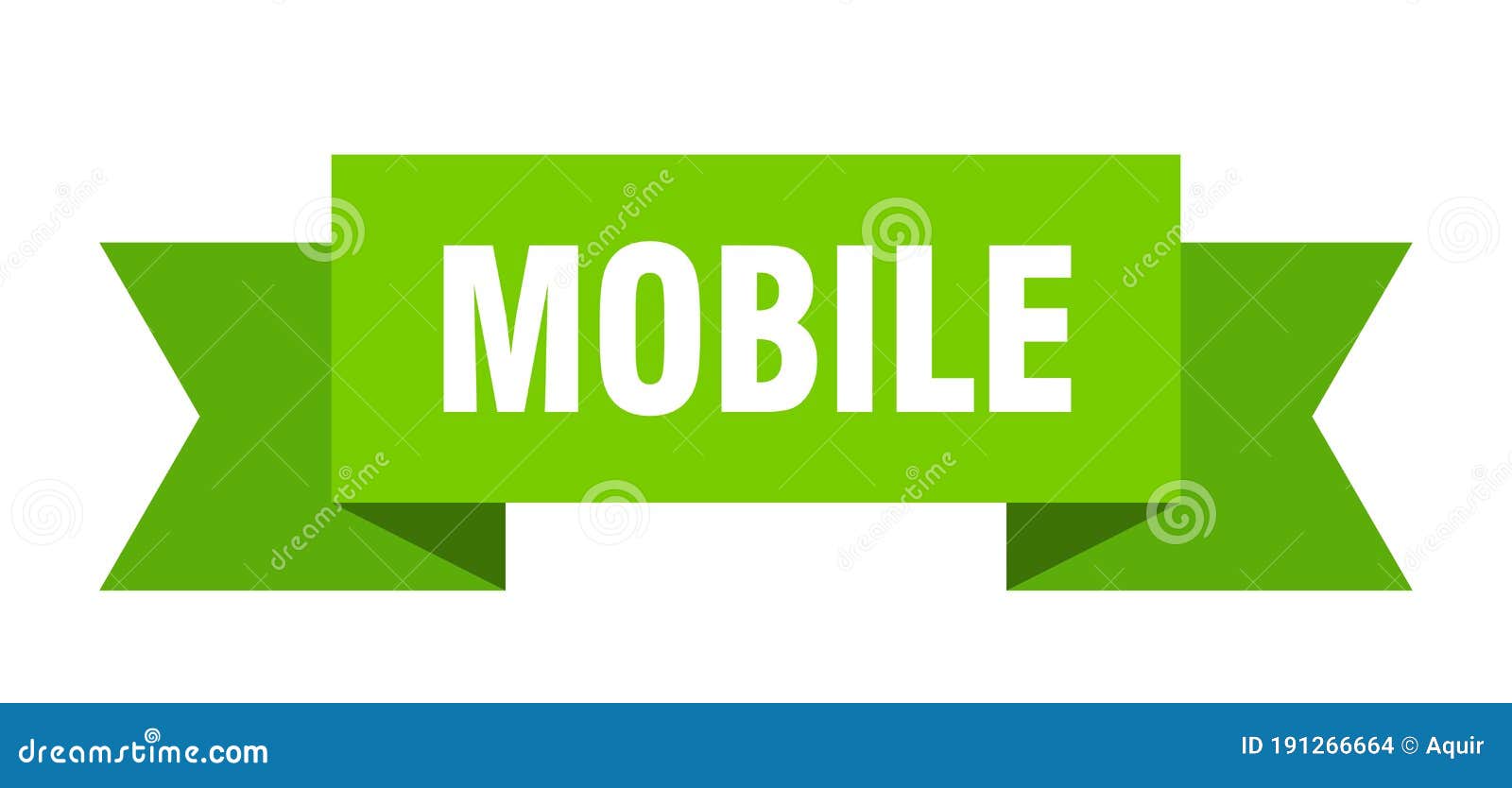 Mobile ribbon. stock vector. Illustration of vector - 191266664