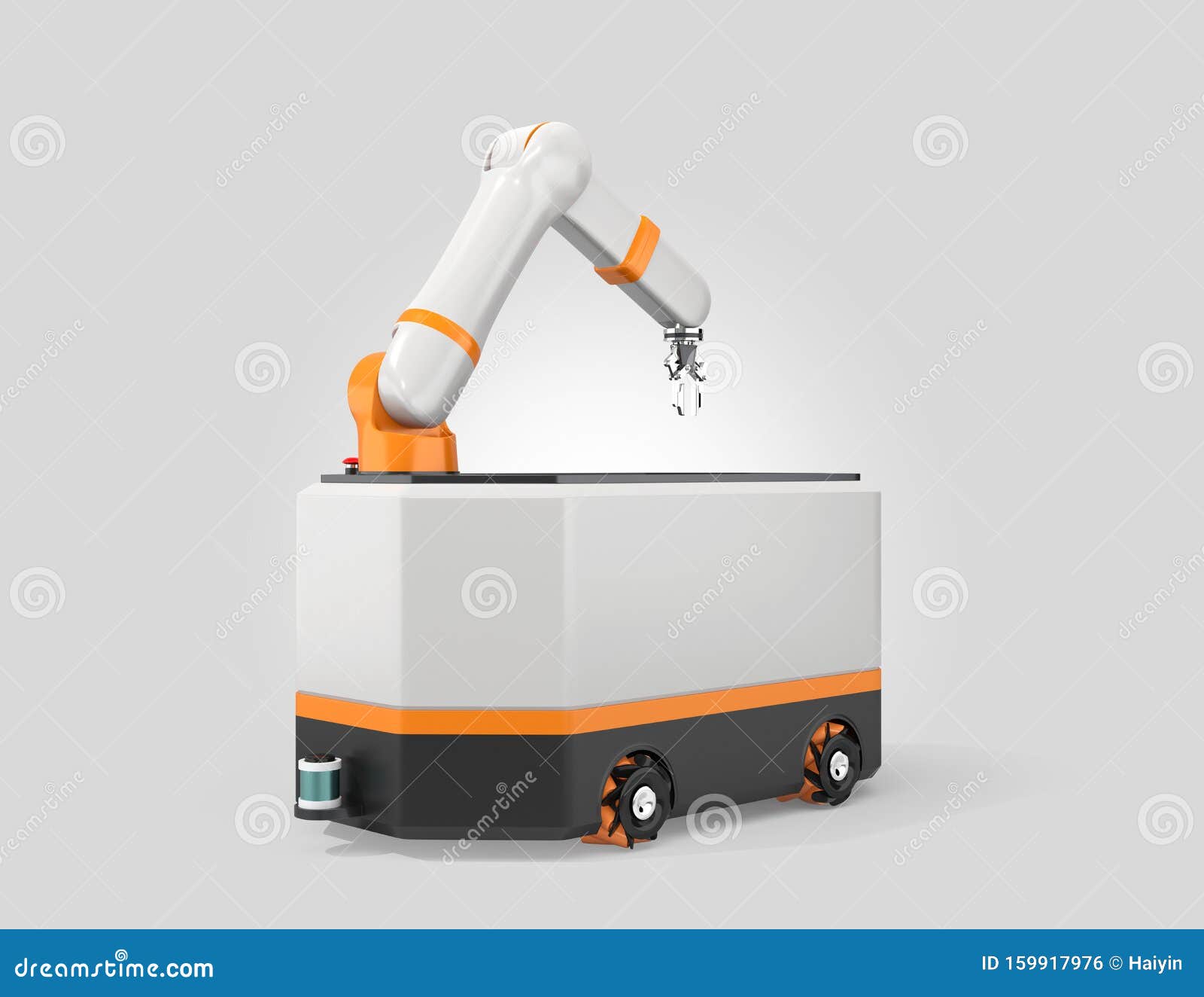 Mobile Robot AGV On Gray Background Stock Photo | CartoonDealer.com ...