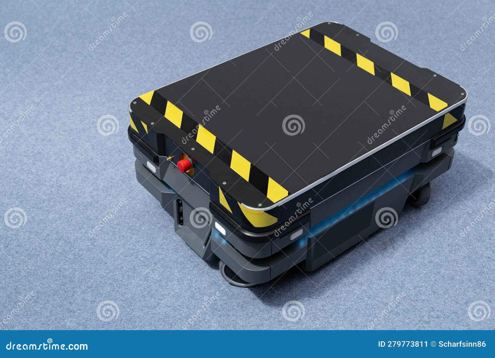 Mobile Robot for Transporting a Box in a Warehouse. Stock Image - Image ...