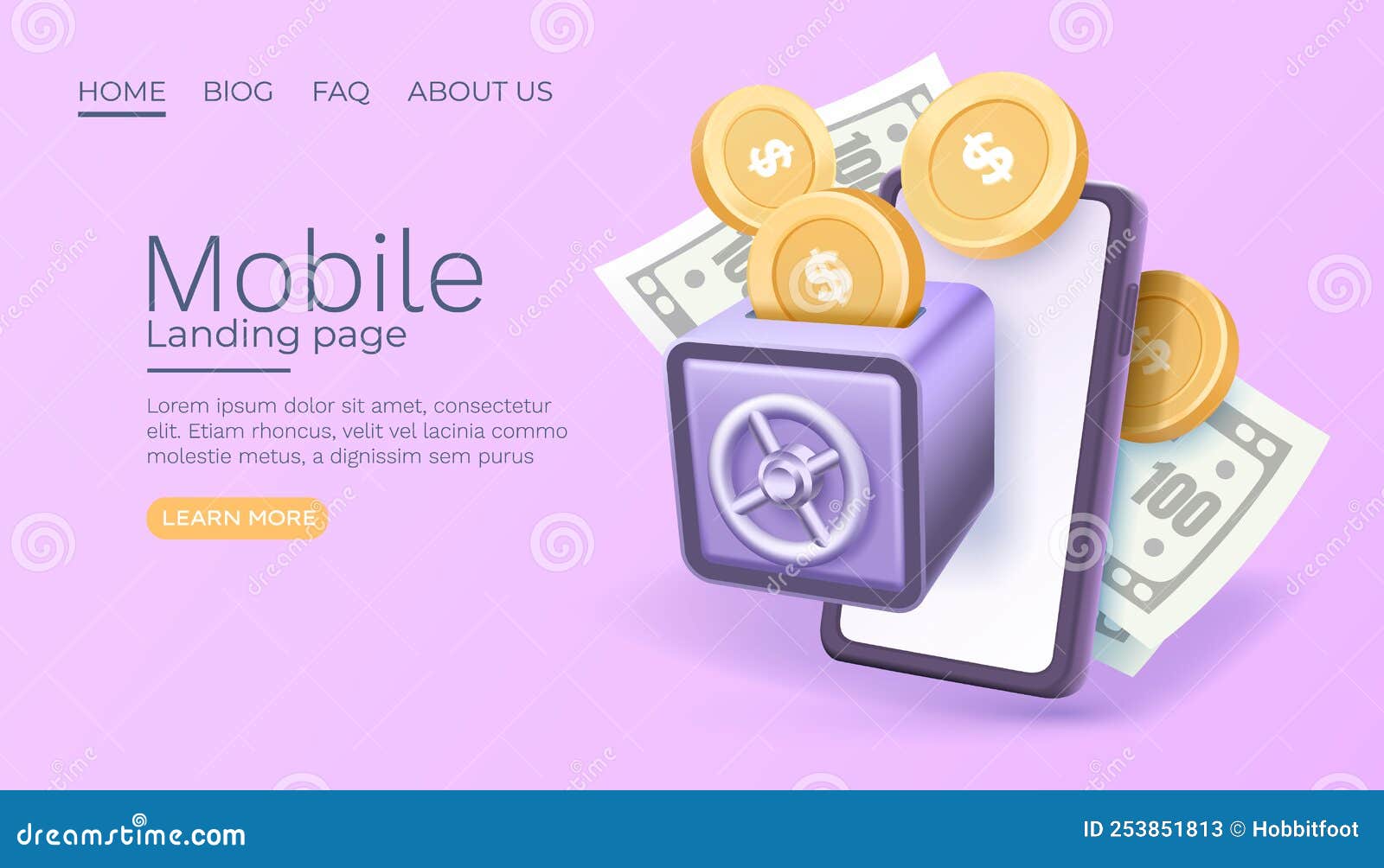 Mobile Safe Service, Financial Payment Smartphone Mobile Screen ...