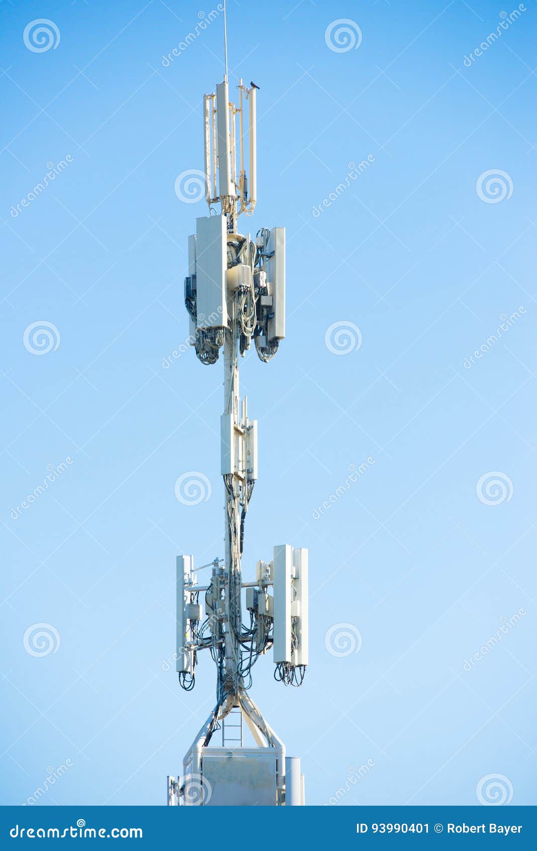 Mobile Satellite Telecommunication Tower Stock Image - Image of ...