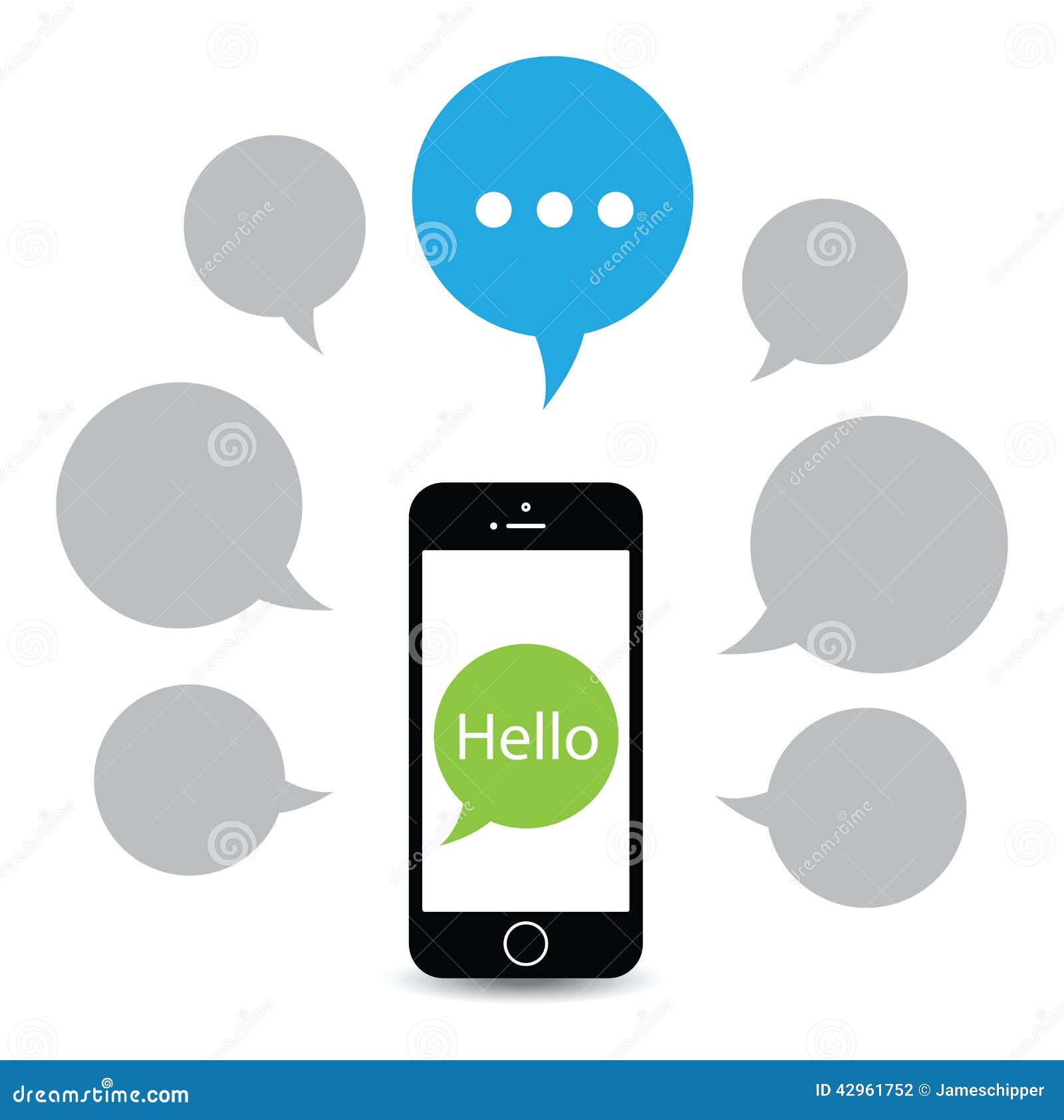 Mobile stock vector. Illustration of button, discussion - 42961752