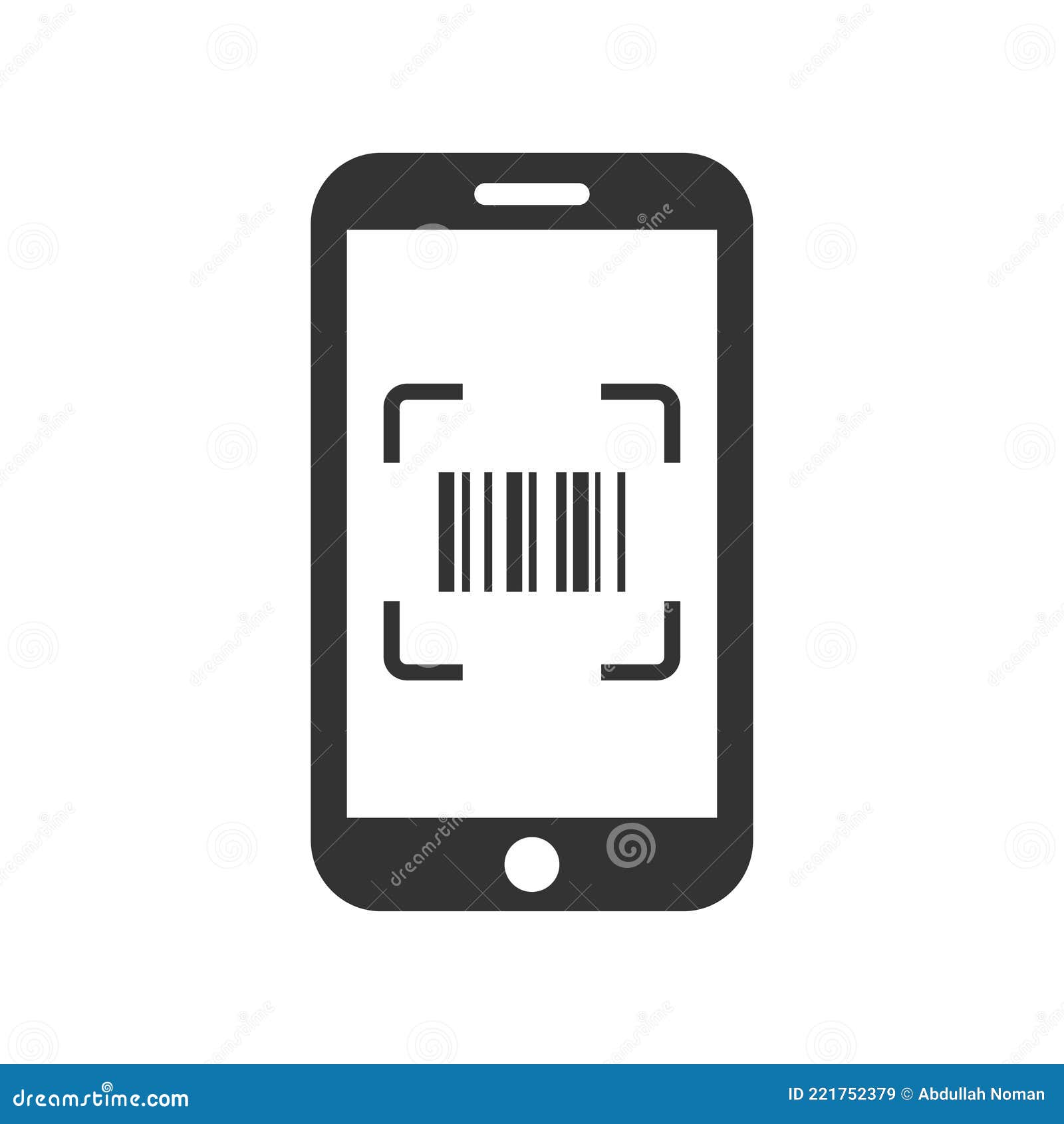 Mobile scanner icon stock vector. Illustration of retail - 221752379