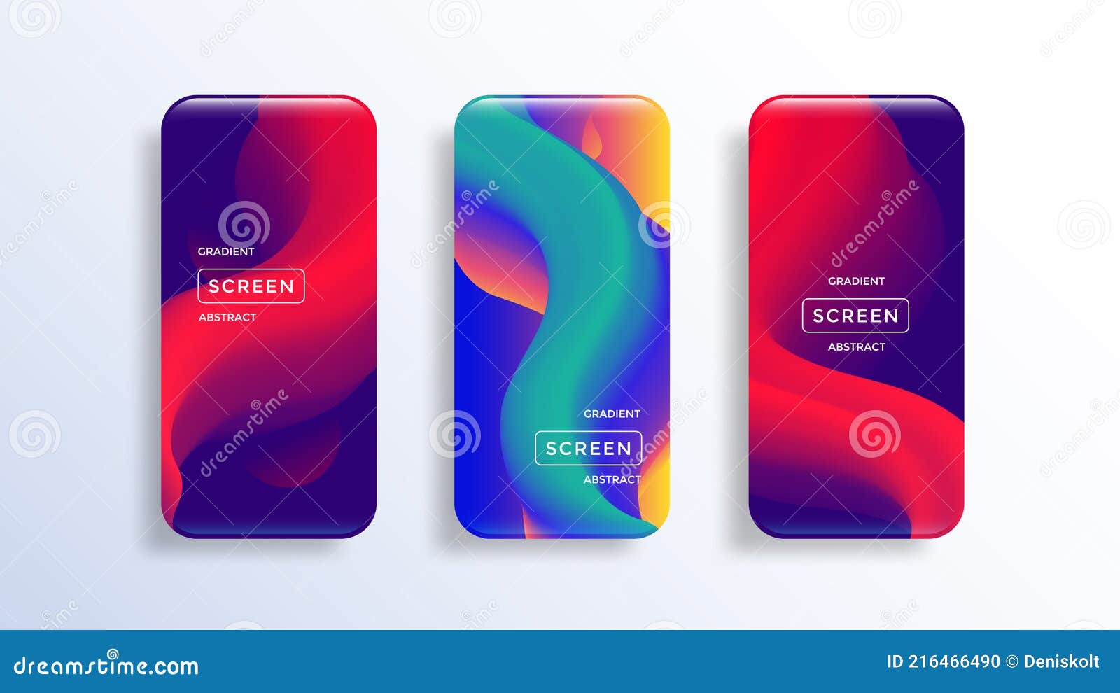 Mobile Screen Display with Abstract Wallpaper Stock Vector ...