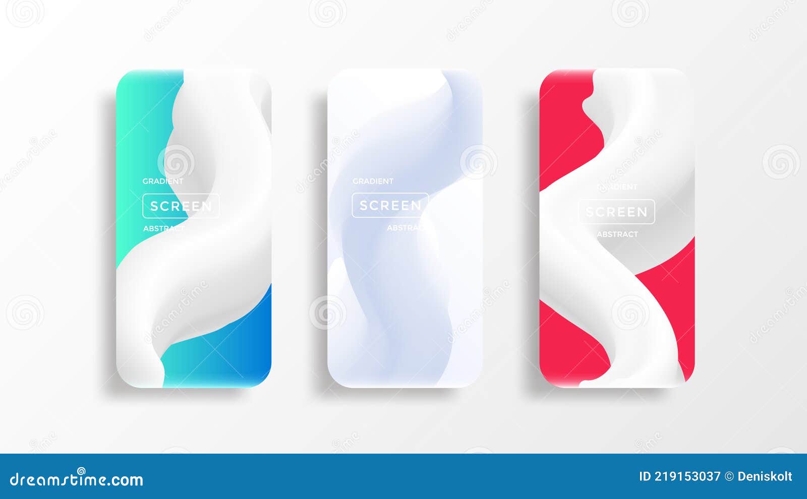 Mobile Screen Display with Gradient Fluid Shape. Stock Illustration ...