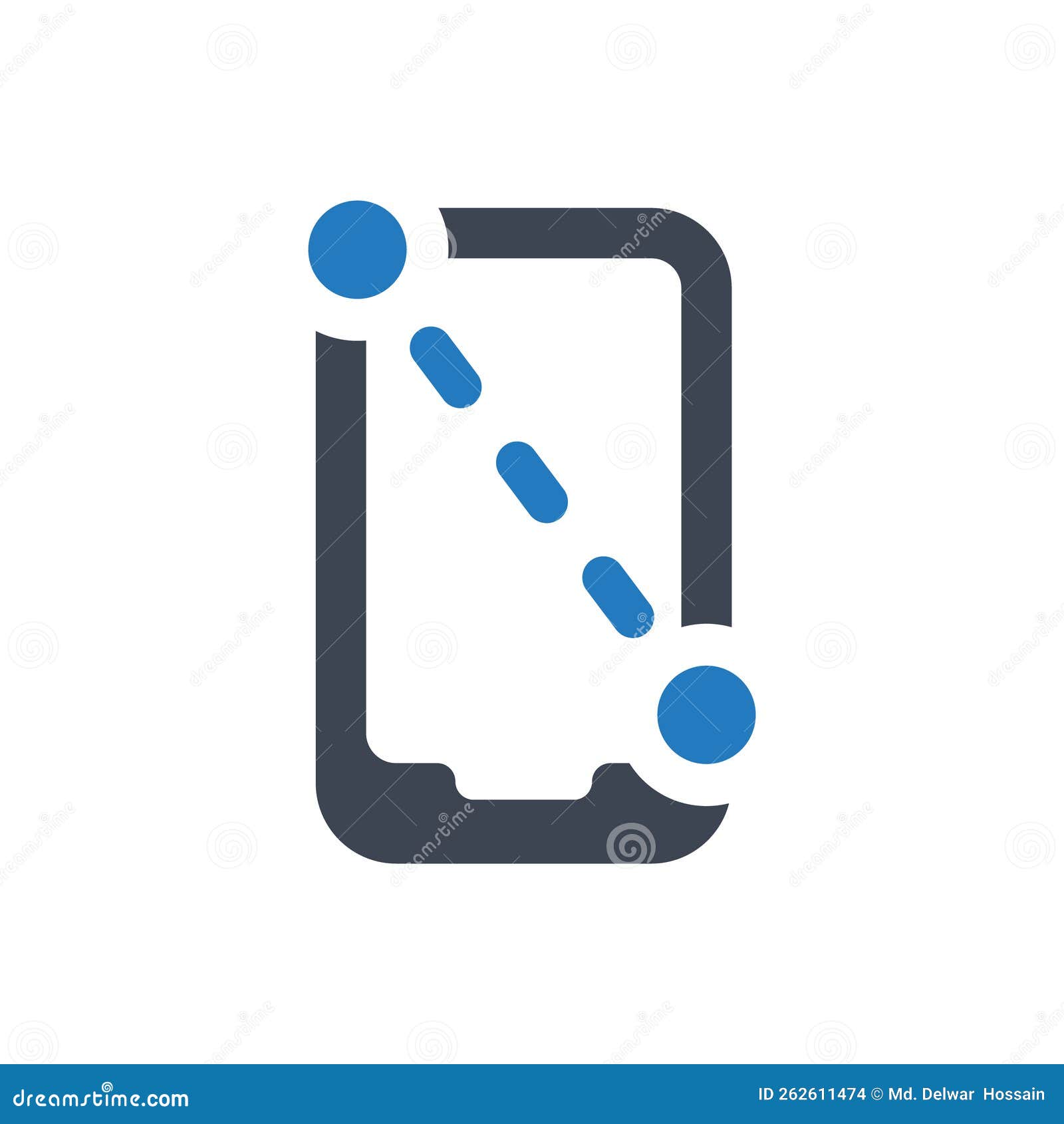 Mobile screen size icon stock vector. Illustration of mobile - 262611474