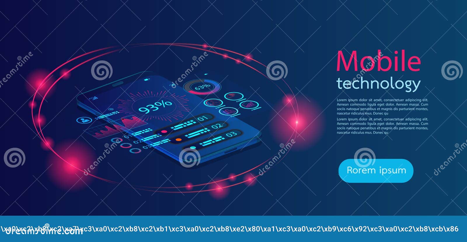 Mobile Screens Modern Infographic. Diagram Template and Chart Graph ...