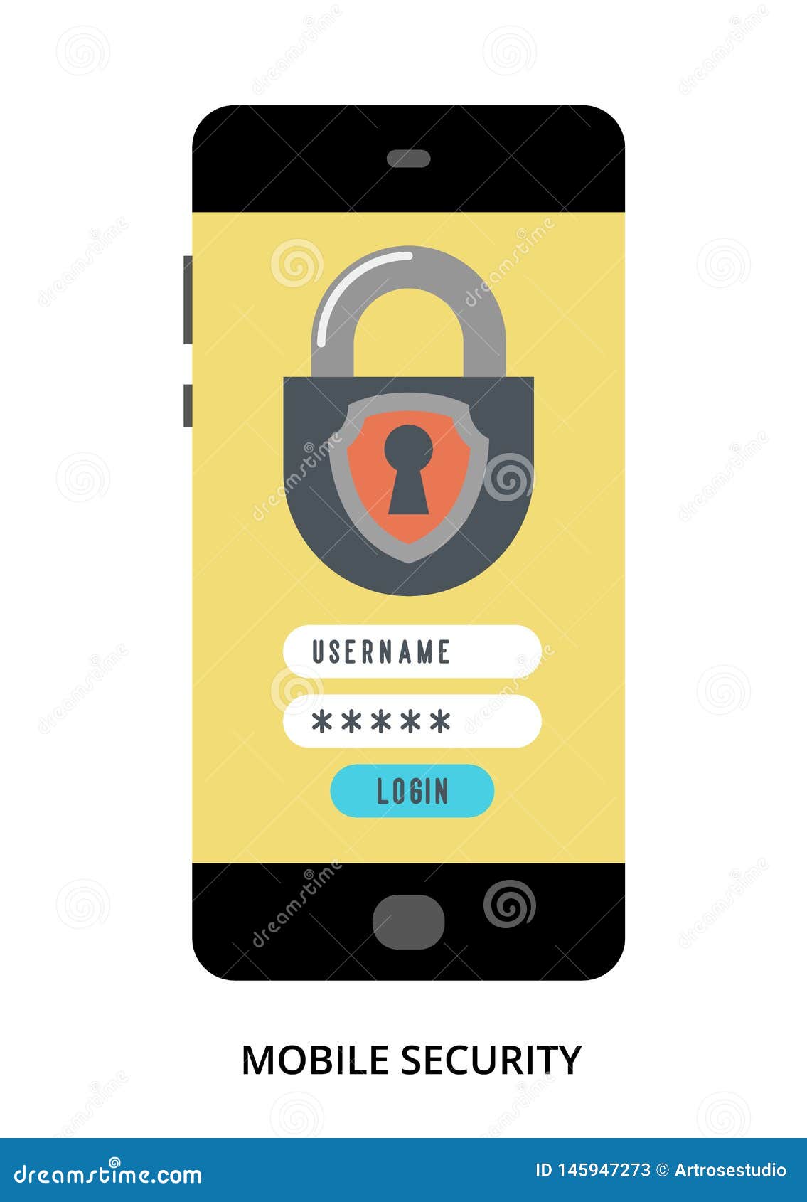 Mobile Security Concept on Black Smartphone with Different User ...