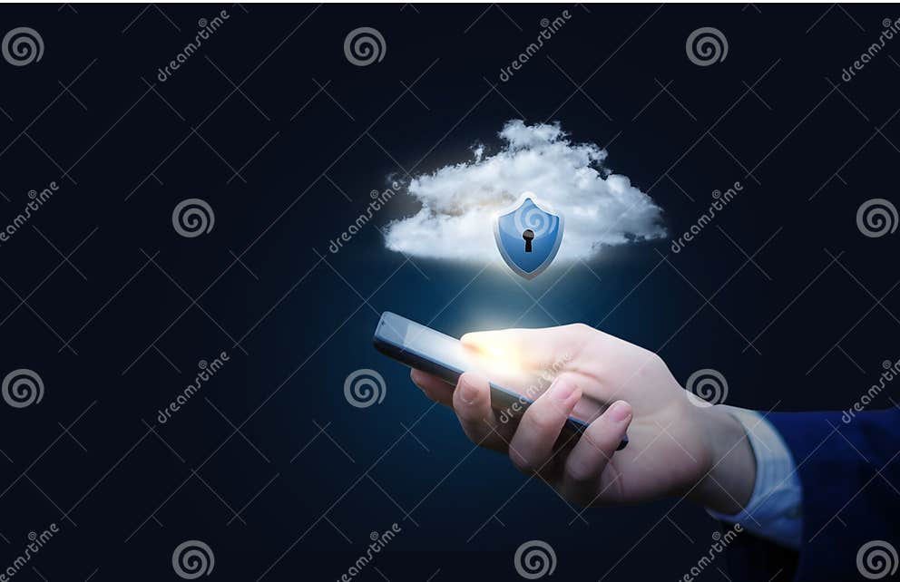 Mobile security. stock photo. Image of banner, network - 85404758