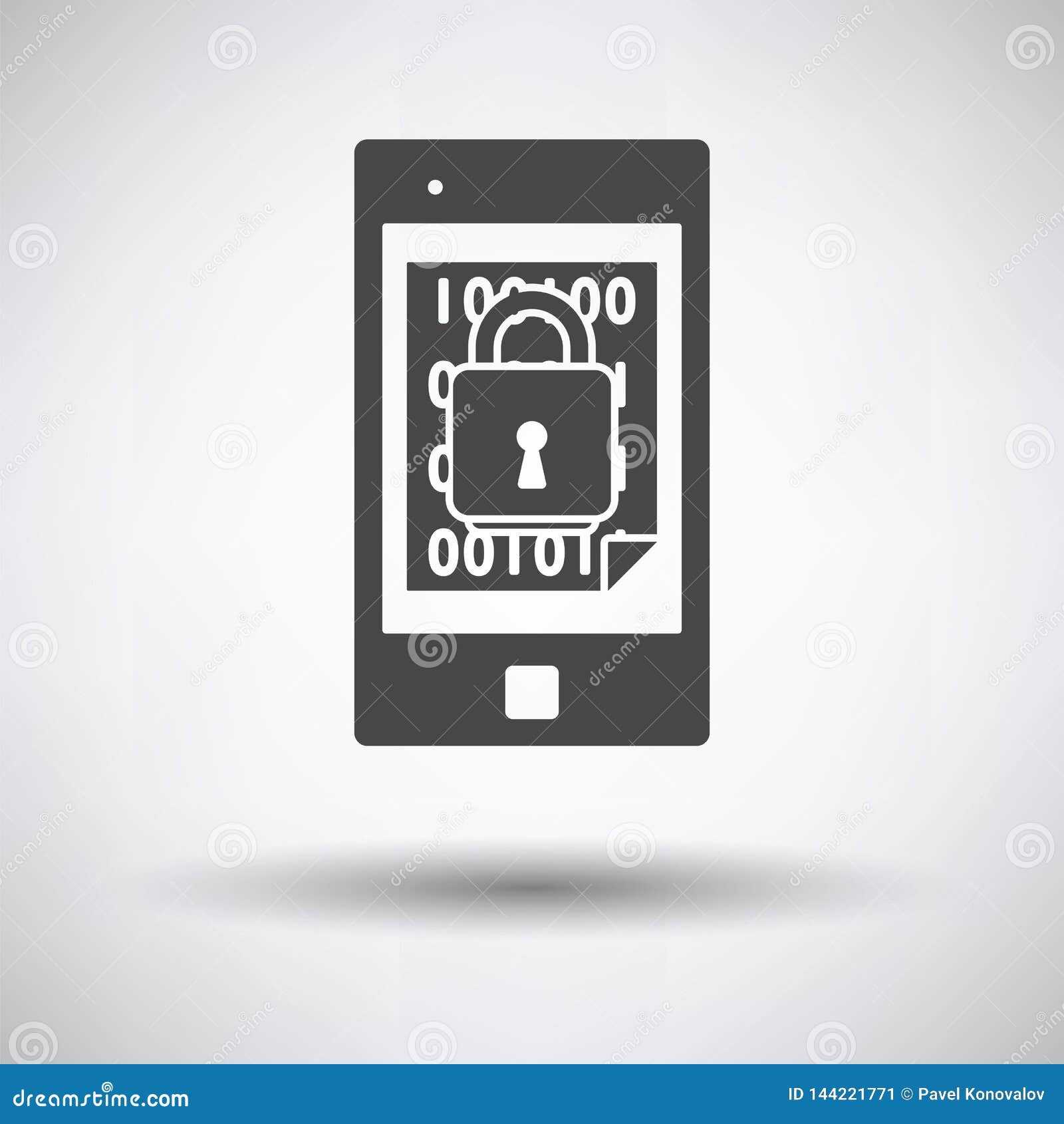 Mobile Security Icon stock vector. Illustration of cellphone - 144221771