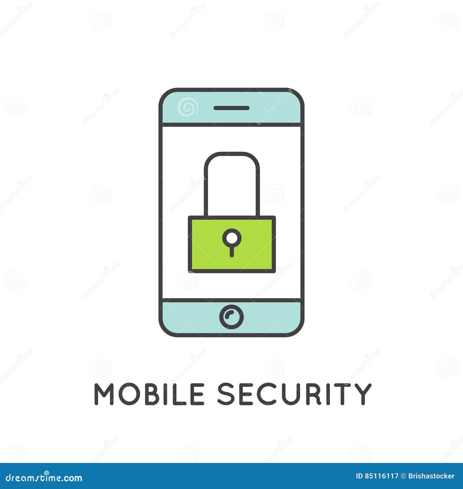 Mobile Security, Secure Access Stock Vector - Illustration of internet ...
