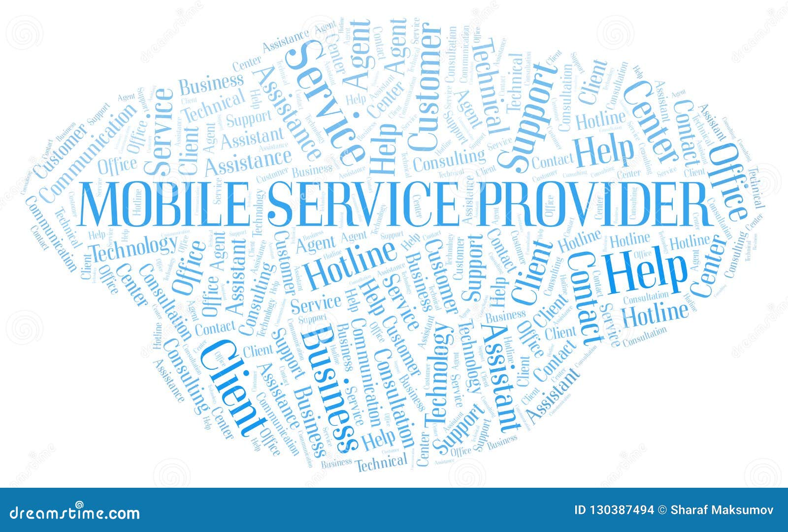 Mobile Service Provider Word Cloud. Stock Illustration - Illustration ...