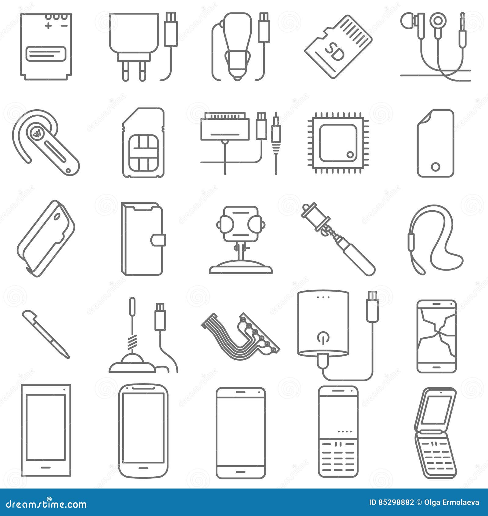 Mobile Service Vector Icons Stock Vector - Illustration of repair ...