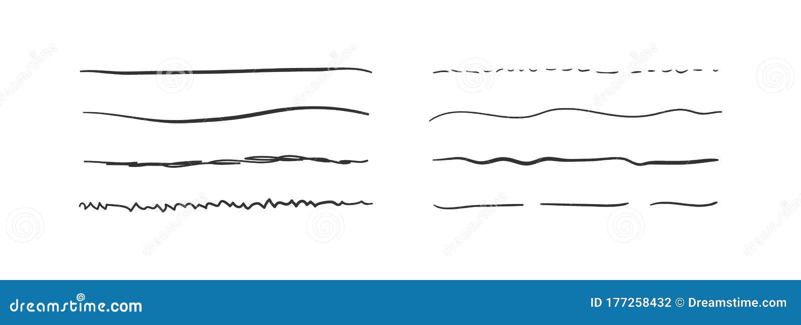 Wavy horizontal lines. stock vector. Illustration of border - 177258432