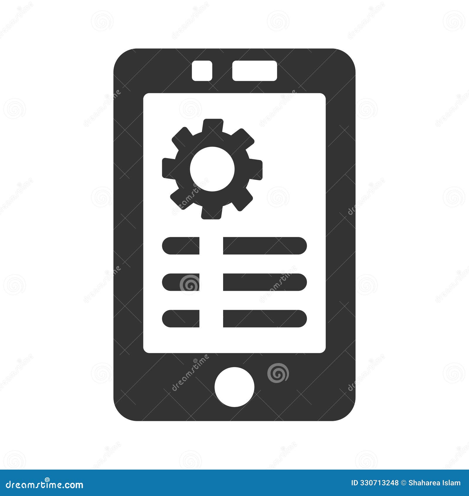 Mobile setting Icon stock vector. Illustration of setup - 330713248