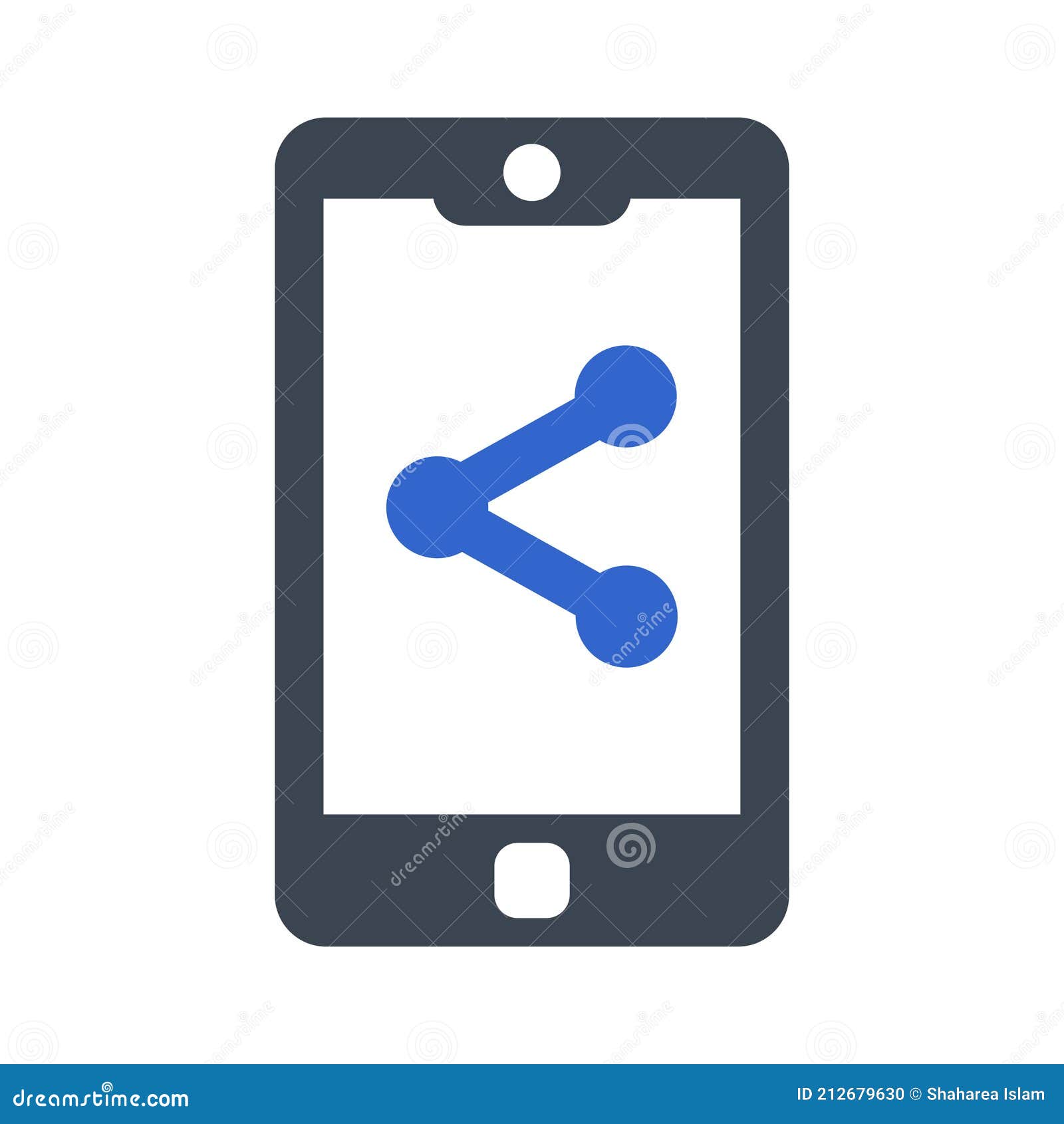 Mobile Share icon stock vector. Illustration of share - 212679630