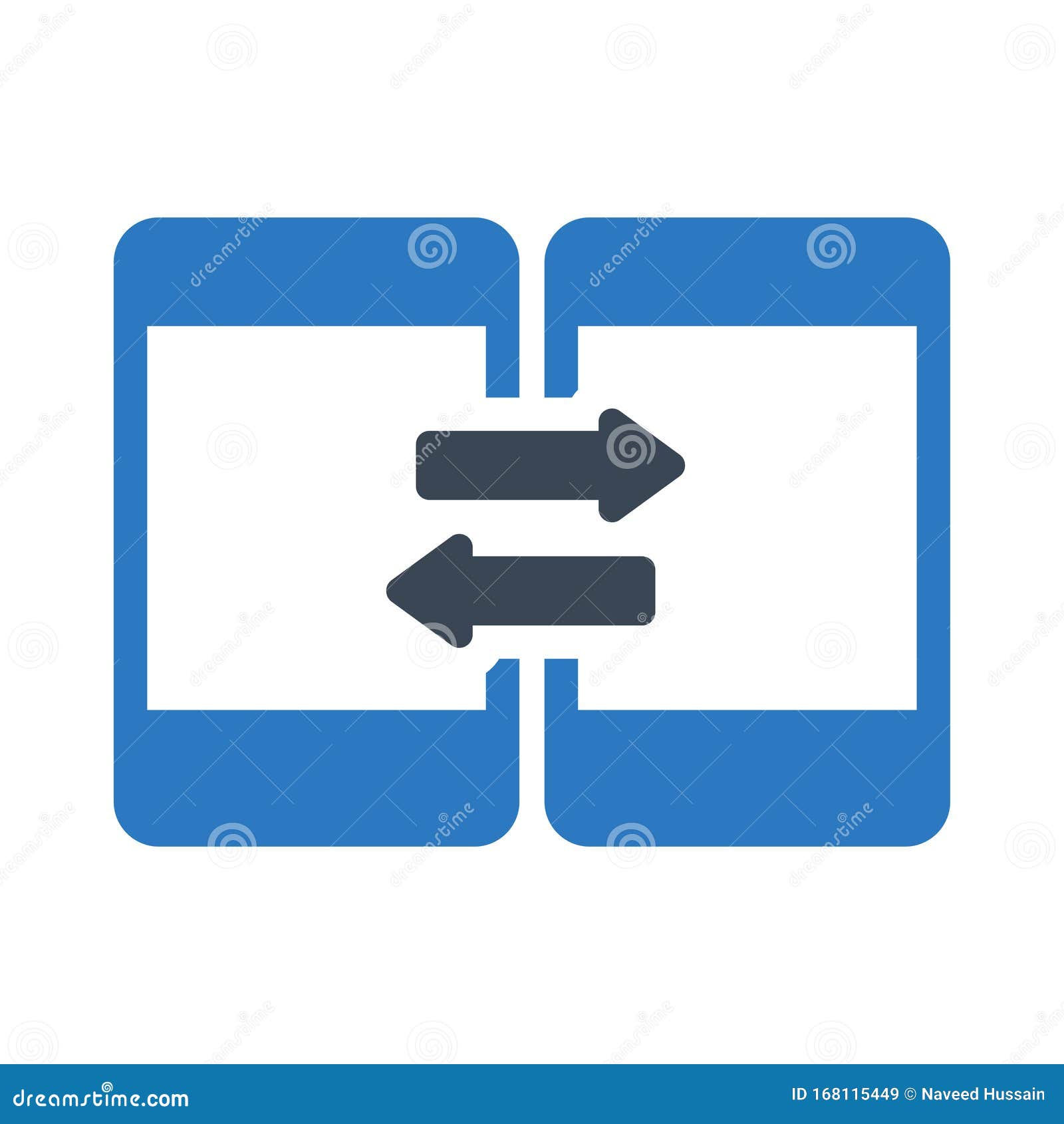 Mobile Sharing Vector Glyph Color Icon Stock Illustration ...