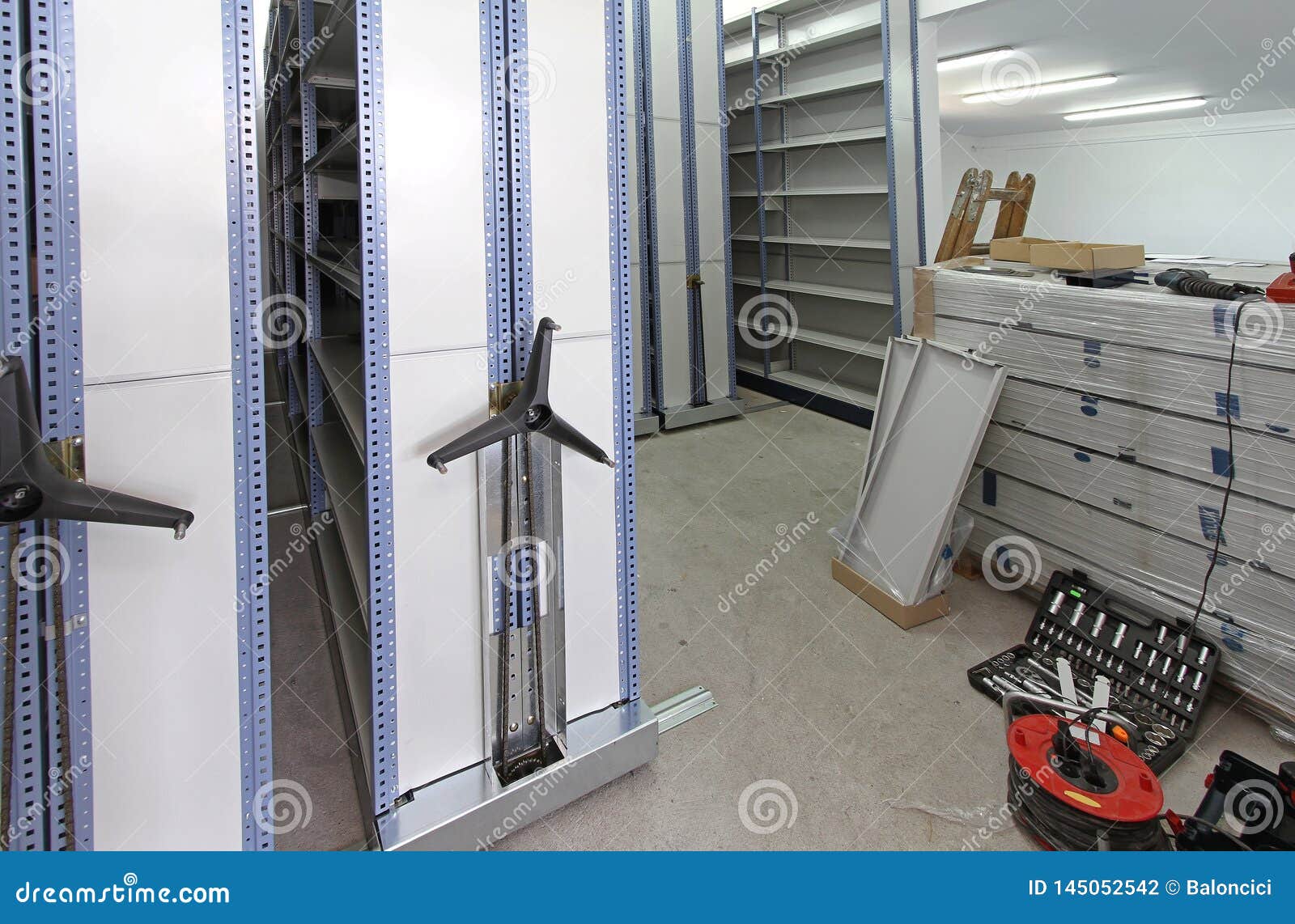 Mobile Shelves Construction Site Stock Photo - Image of modern, mobile ...
