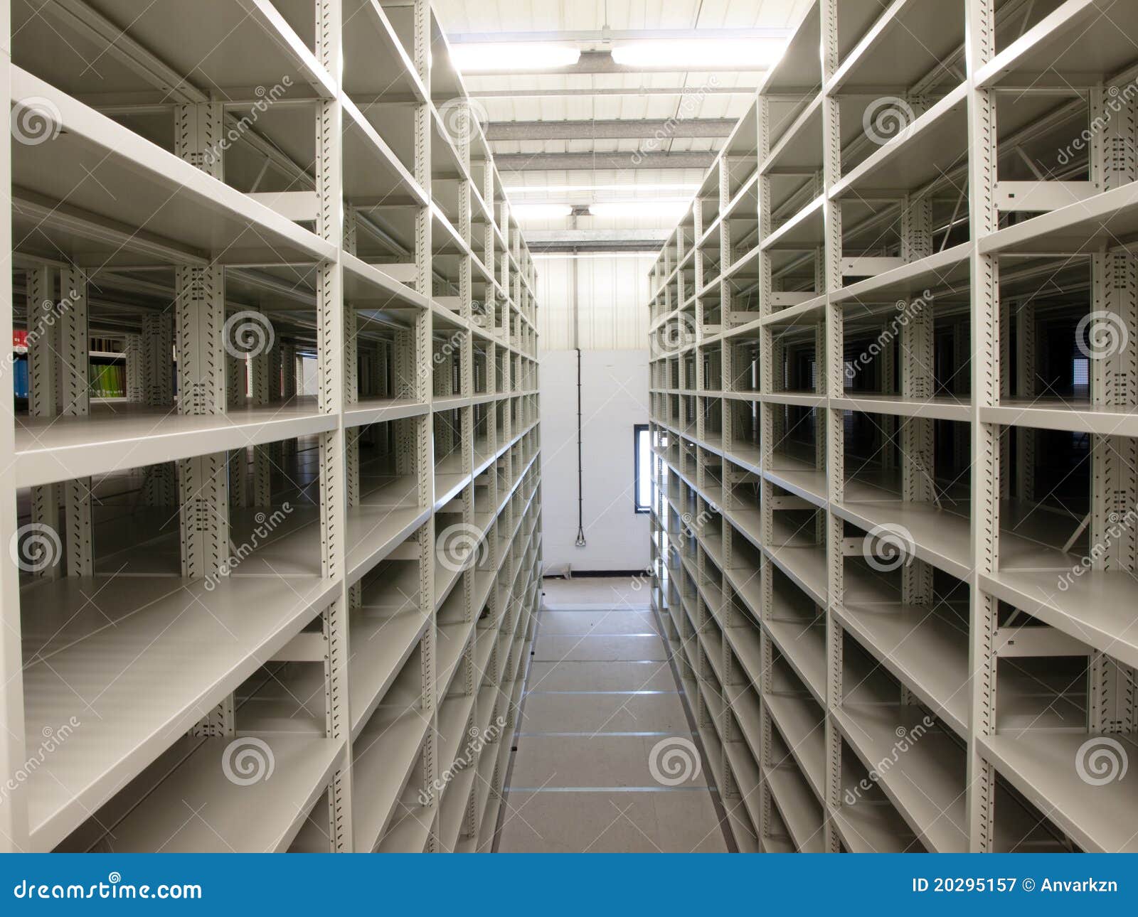 Mobile Shelves in a Modern Storehouse Stock Image - Image of industrial ...