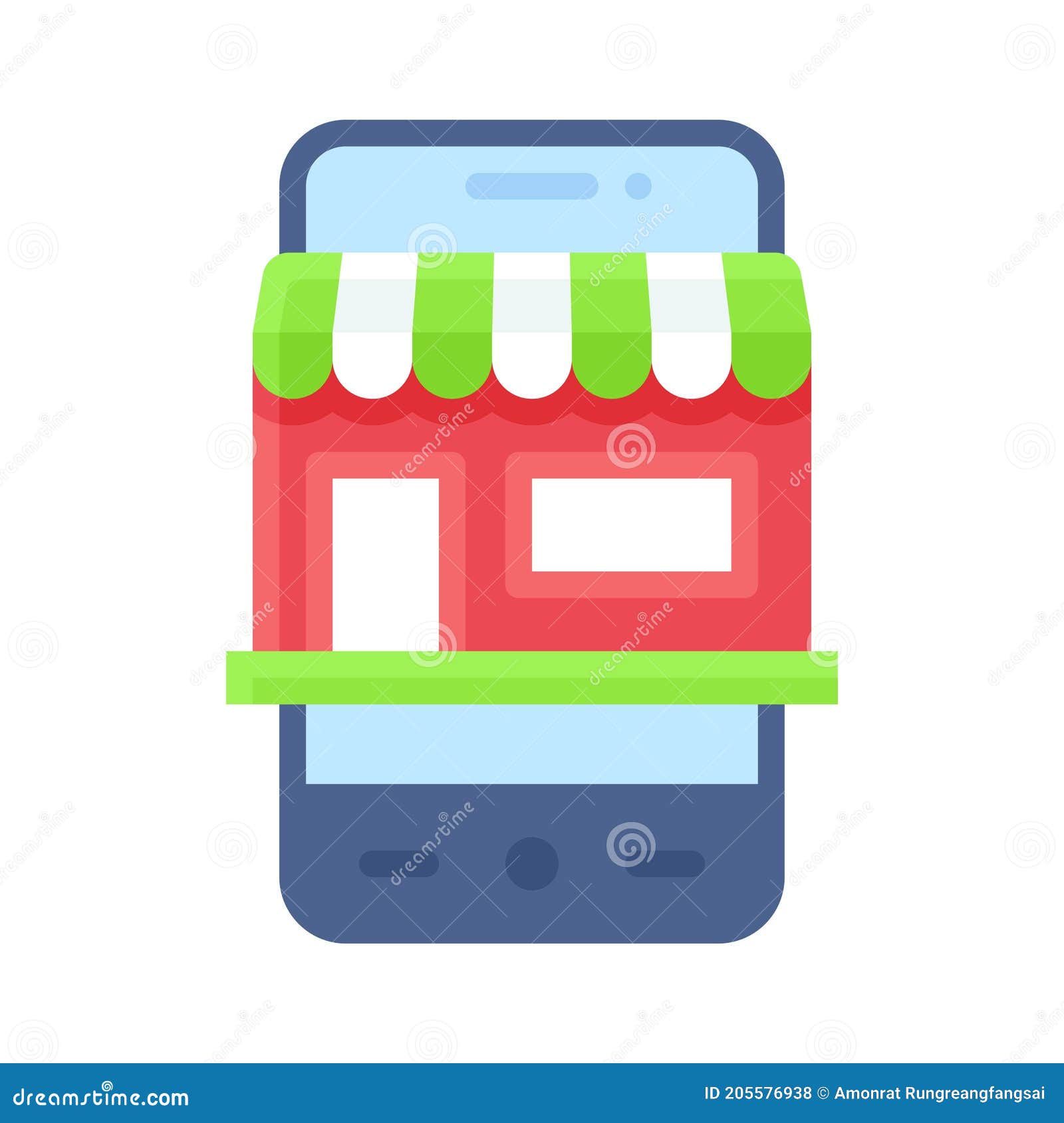 Mobile Shopping App Icon, Mobile Application Vector Illustration Stock ...
